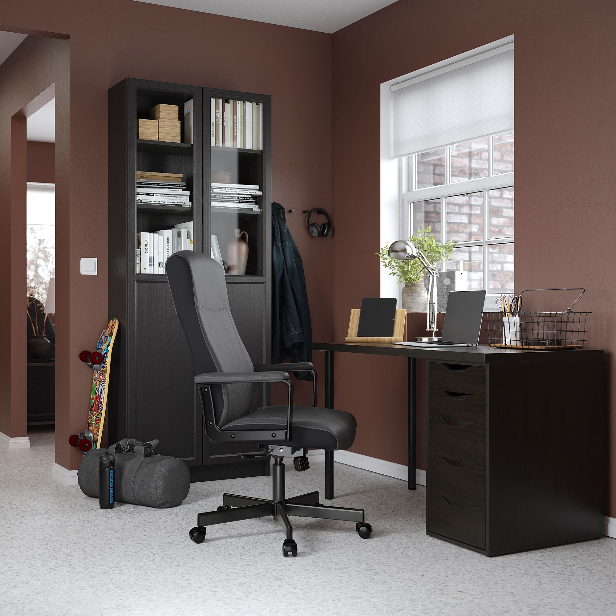 ALEX black 120x60 cm desk - 89417057 | IKEA