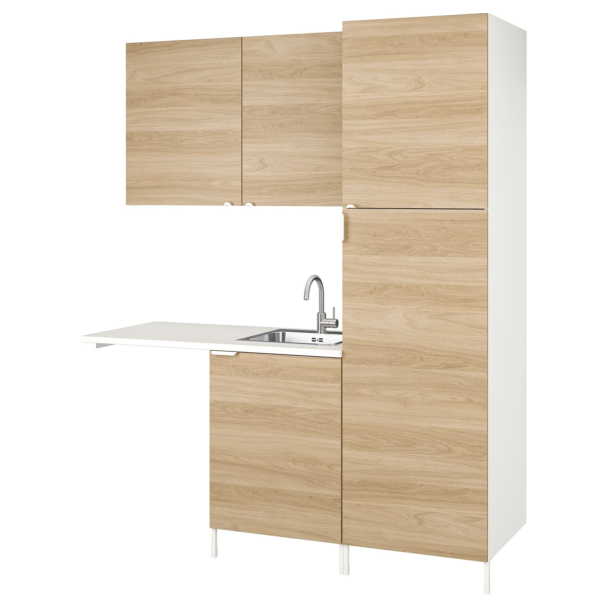 ENHET beyaz-meşe görünümlü 183x63,5x222,5 cm çamaşır odası ve banyo ...