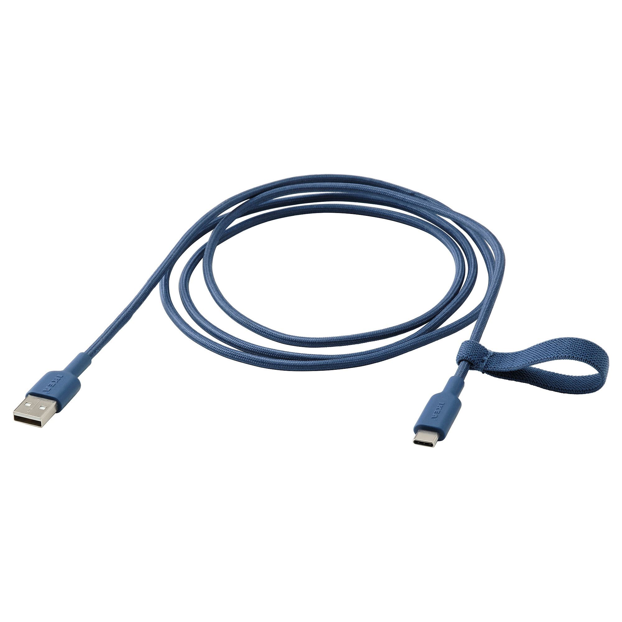 LILLHULT blue USB-A to USB-C cable - 50528495 | IKEA