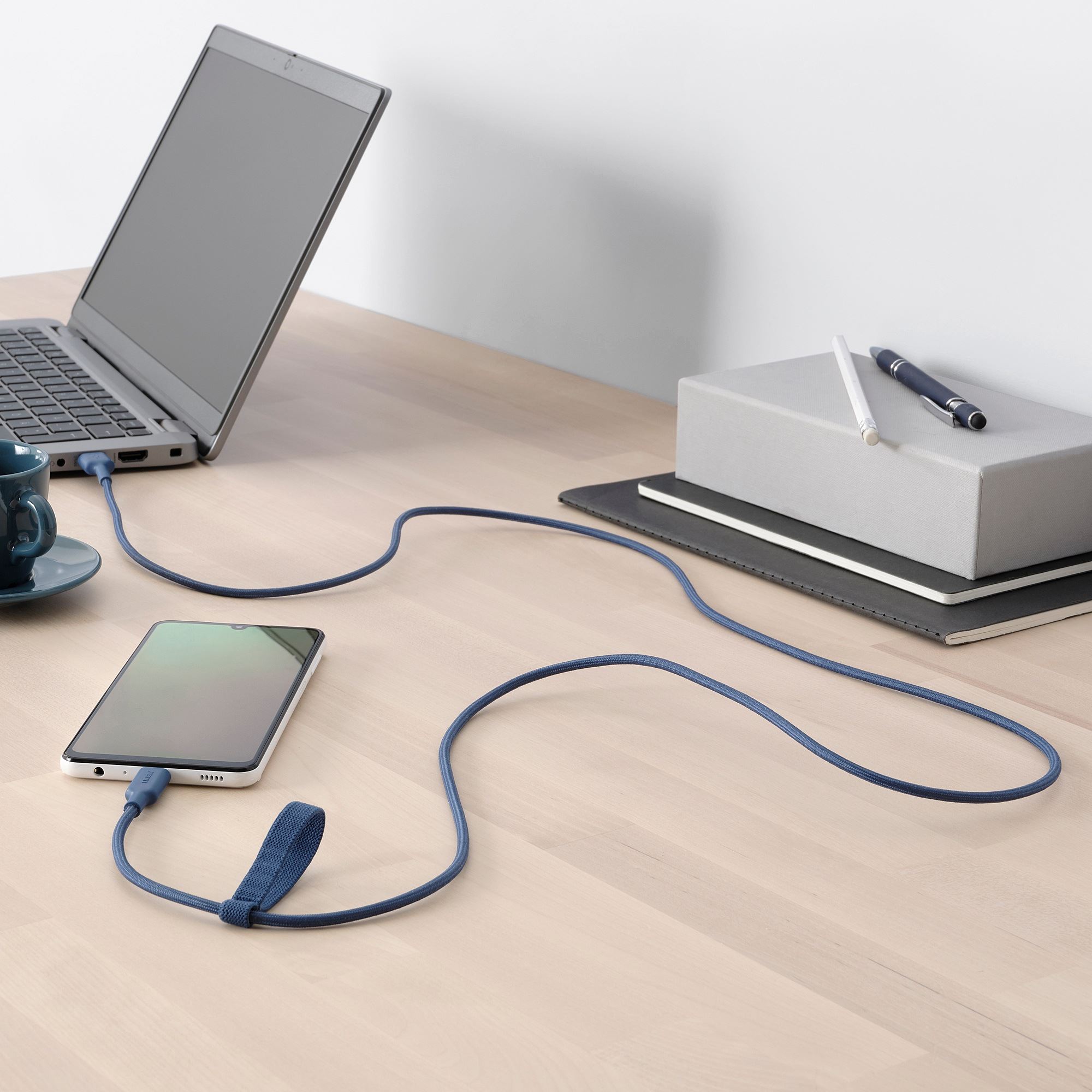 LILLHULT blue USB-A to USB-C cable - 50528495 | IKEA