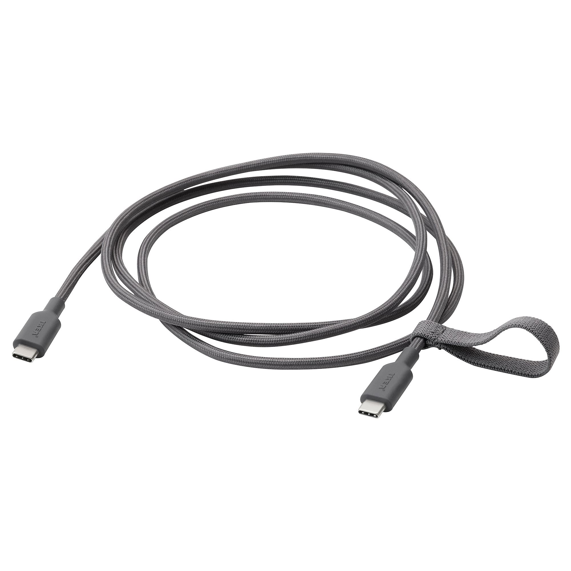 LILLHULT dark grey USB-C to USB-C cable - 50527603 | IKEA