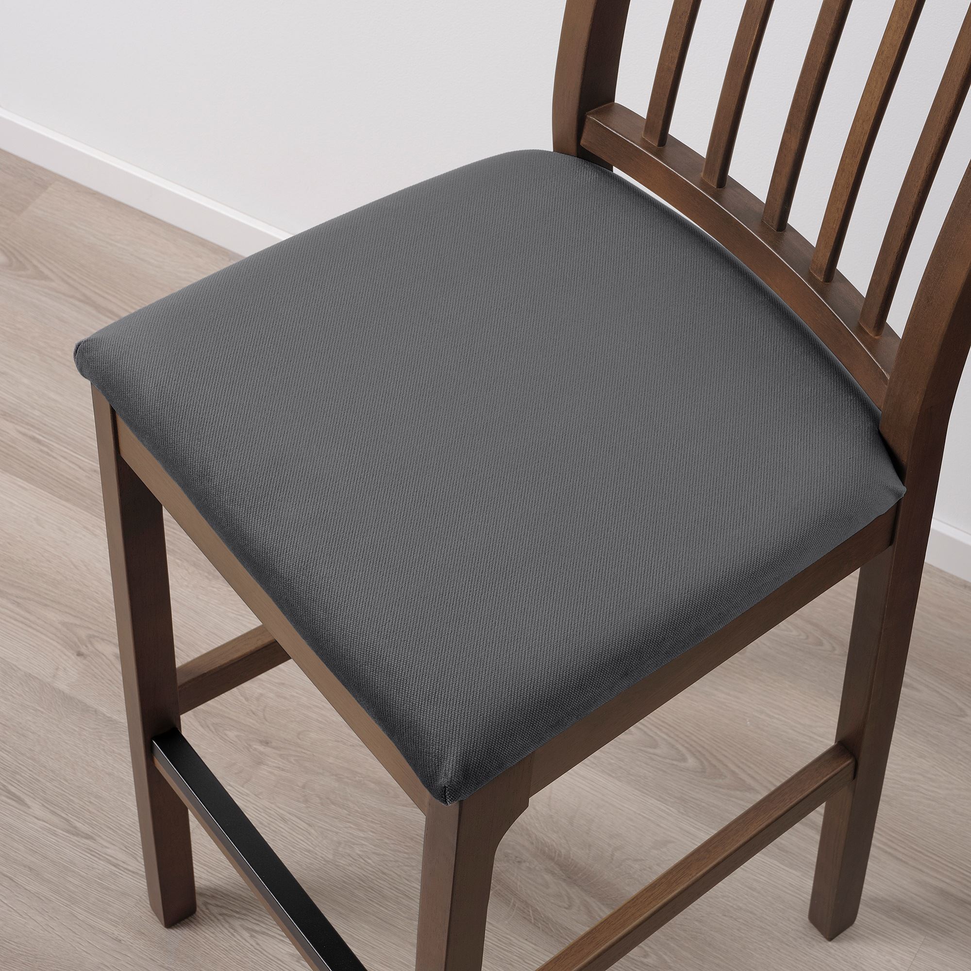 EKEDALEN brown/Hakebo dark grey 75 cm bar chair - 89429456 | IKEA