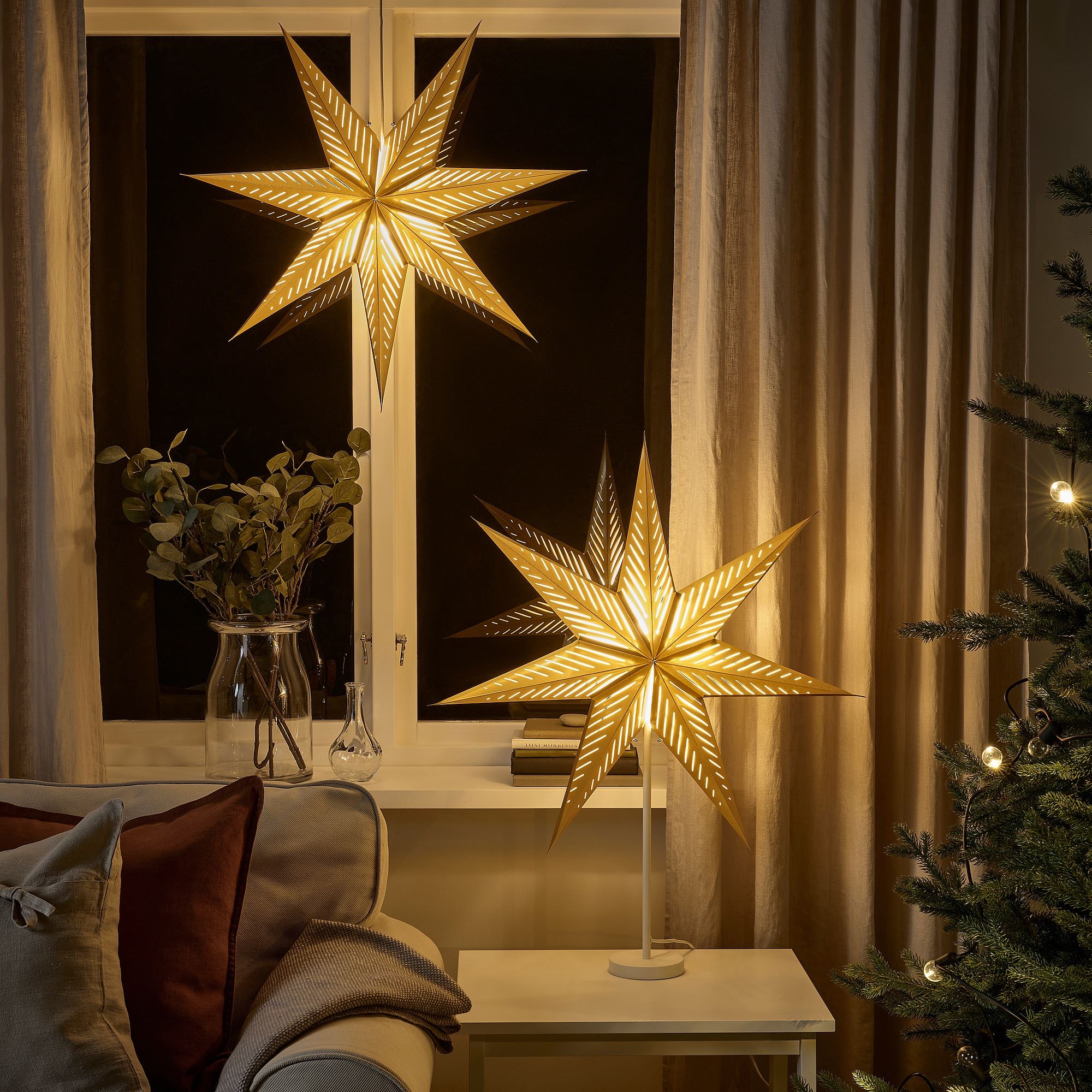 STRALA brass colour 70 cm lamp shade - 70606185 | IKEA