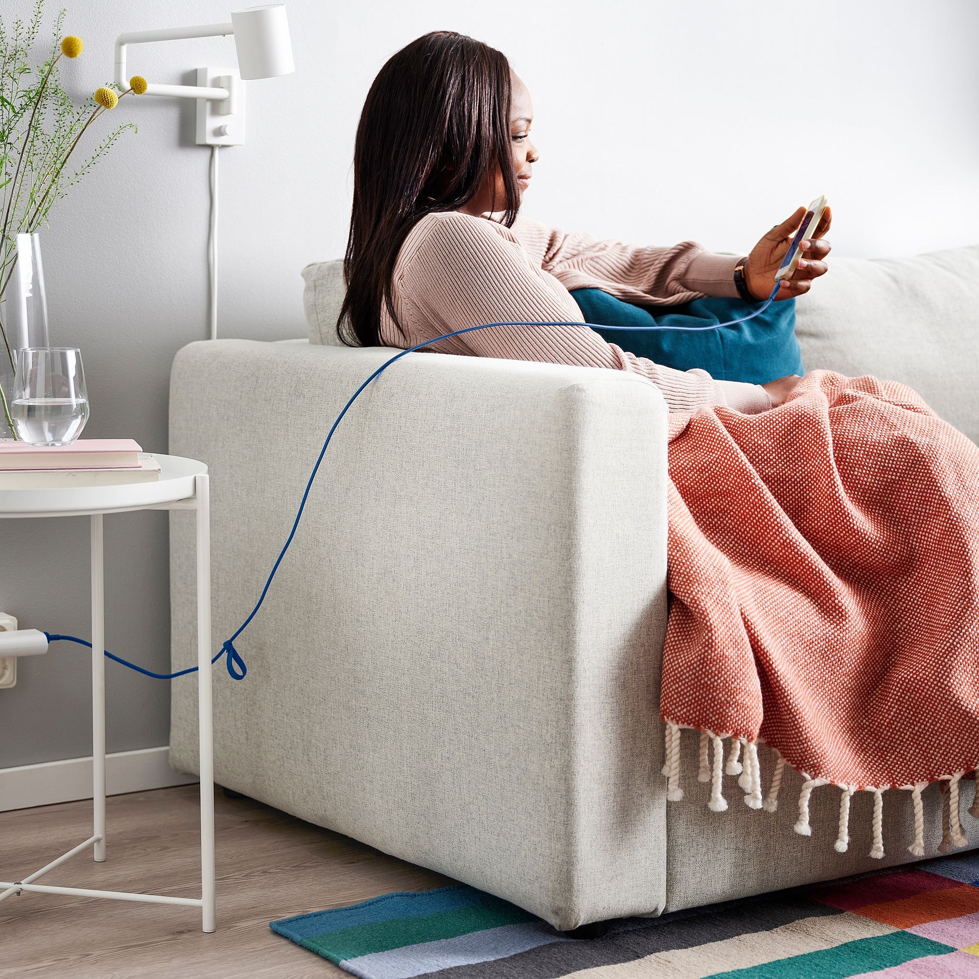LILLHULT blue USB-A to Lightning cable - 10528497 | IKEA