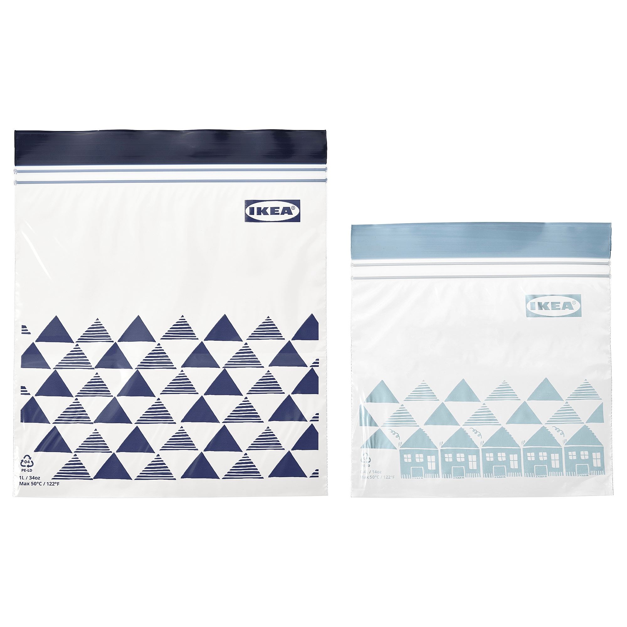 ISTAD blue-light blue 1 l ve 0,4 l resealable bag - 00525654 | IKEA
