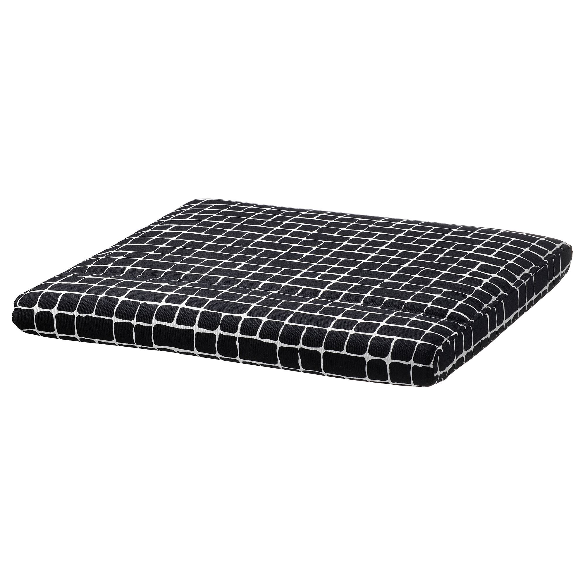 POANG storudden white-black footstool cushion - 10516263 | IKEA