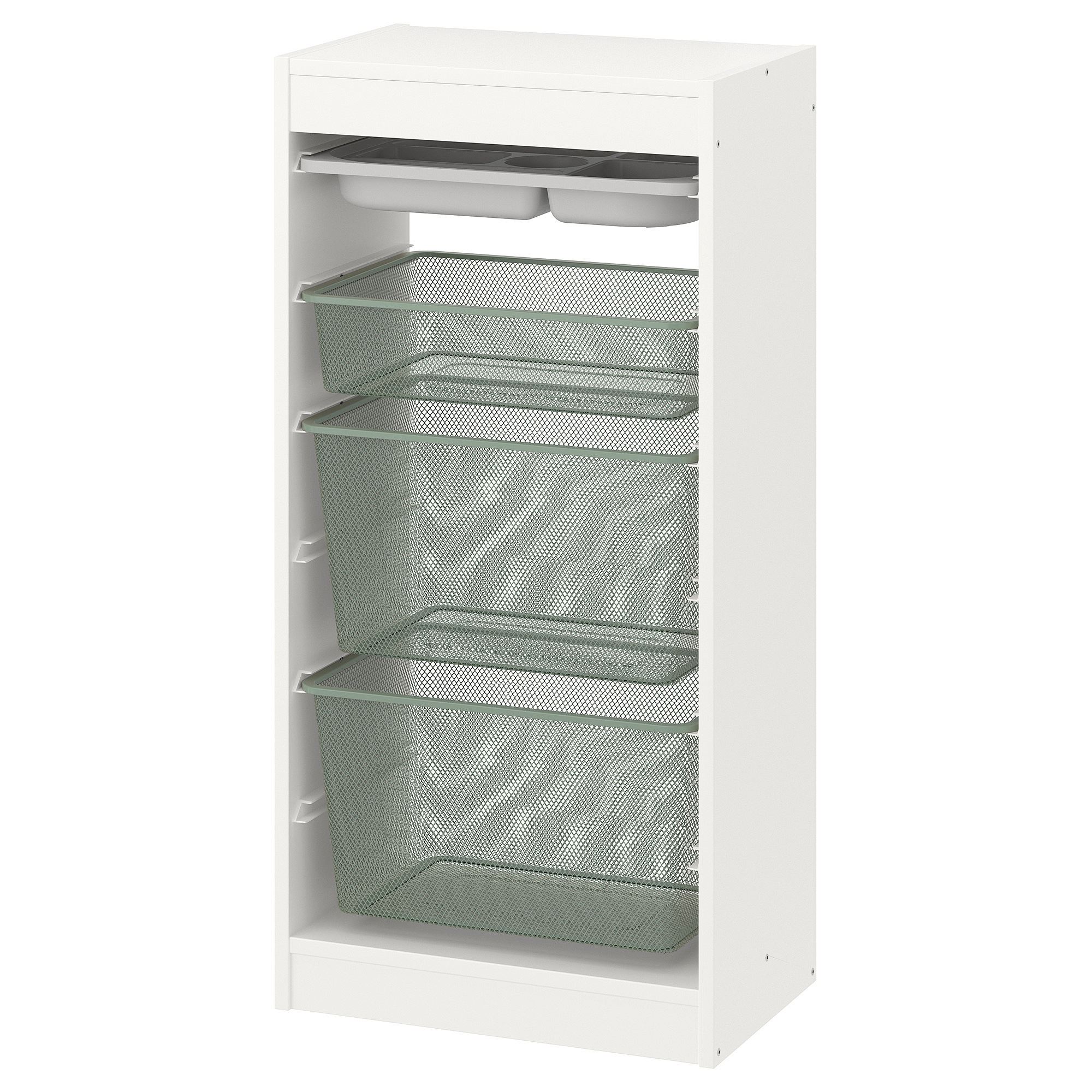 TROFAST grey/light green-grey 46x30x94 cm storage-unit - 89533245 | IKEA