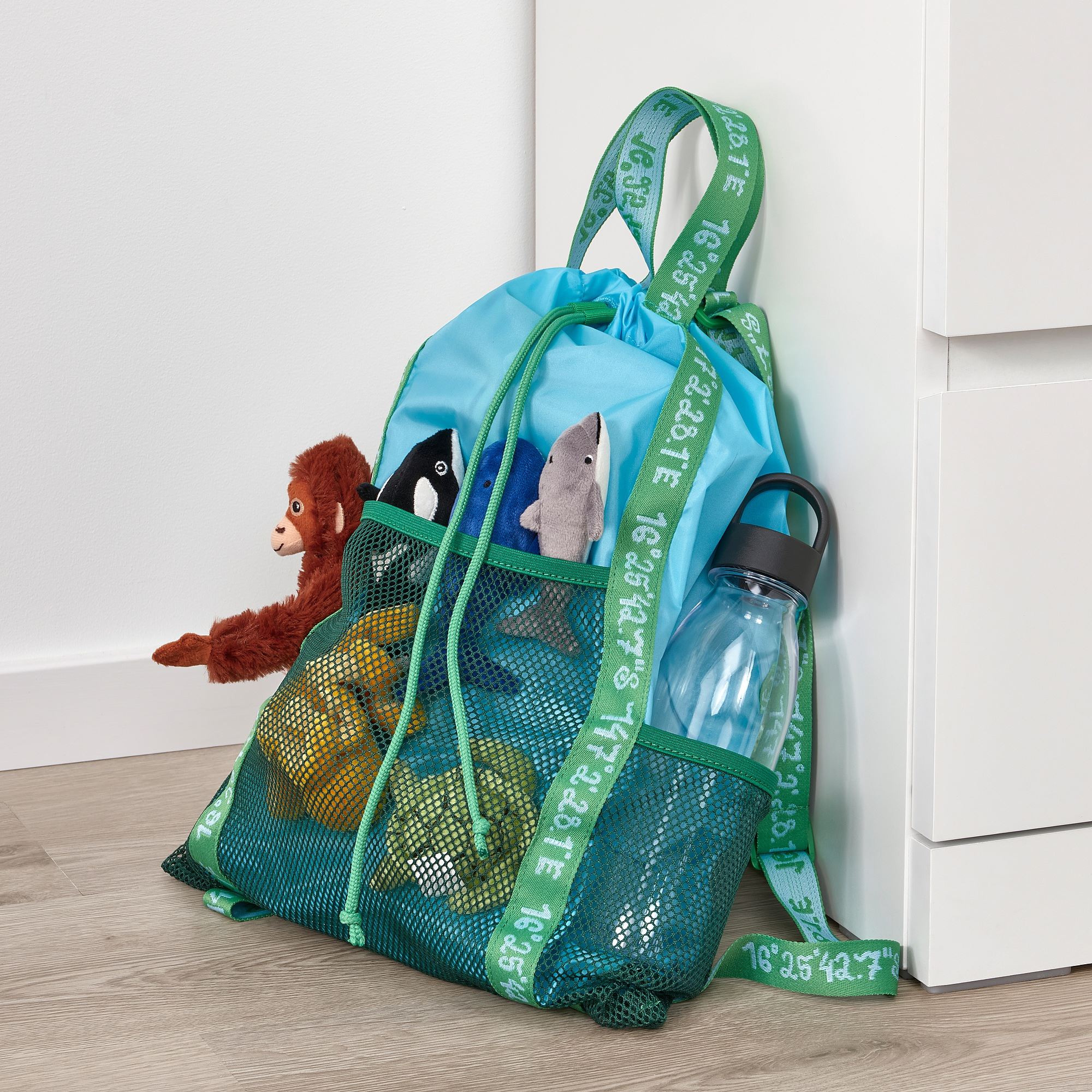 BLAVINGAD blue/green 13 l backpack - 80534070 | IKEA