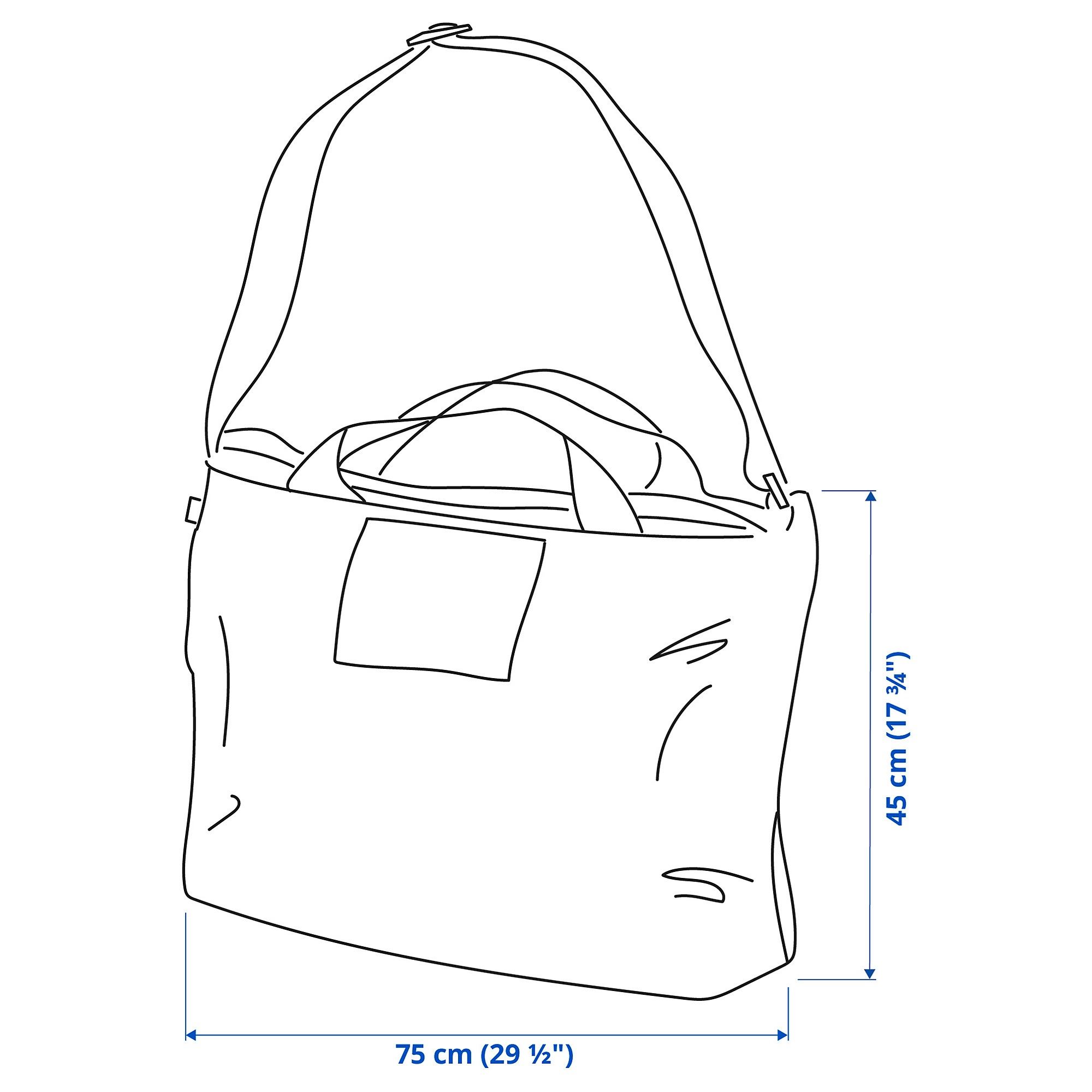RACKLA lila-yeşil 75x45 cm/55 lt çanta - 80578035 | IKEA