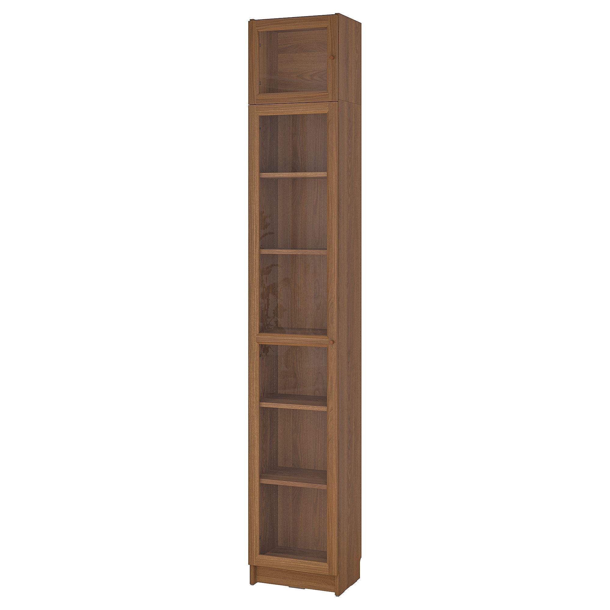 BILLY brown walnut effect 40x30x237 cm bookcase with glass door ...