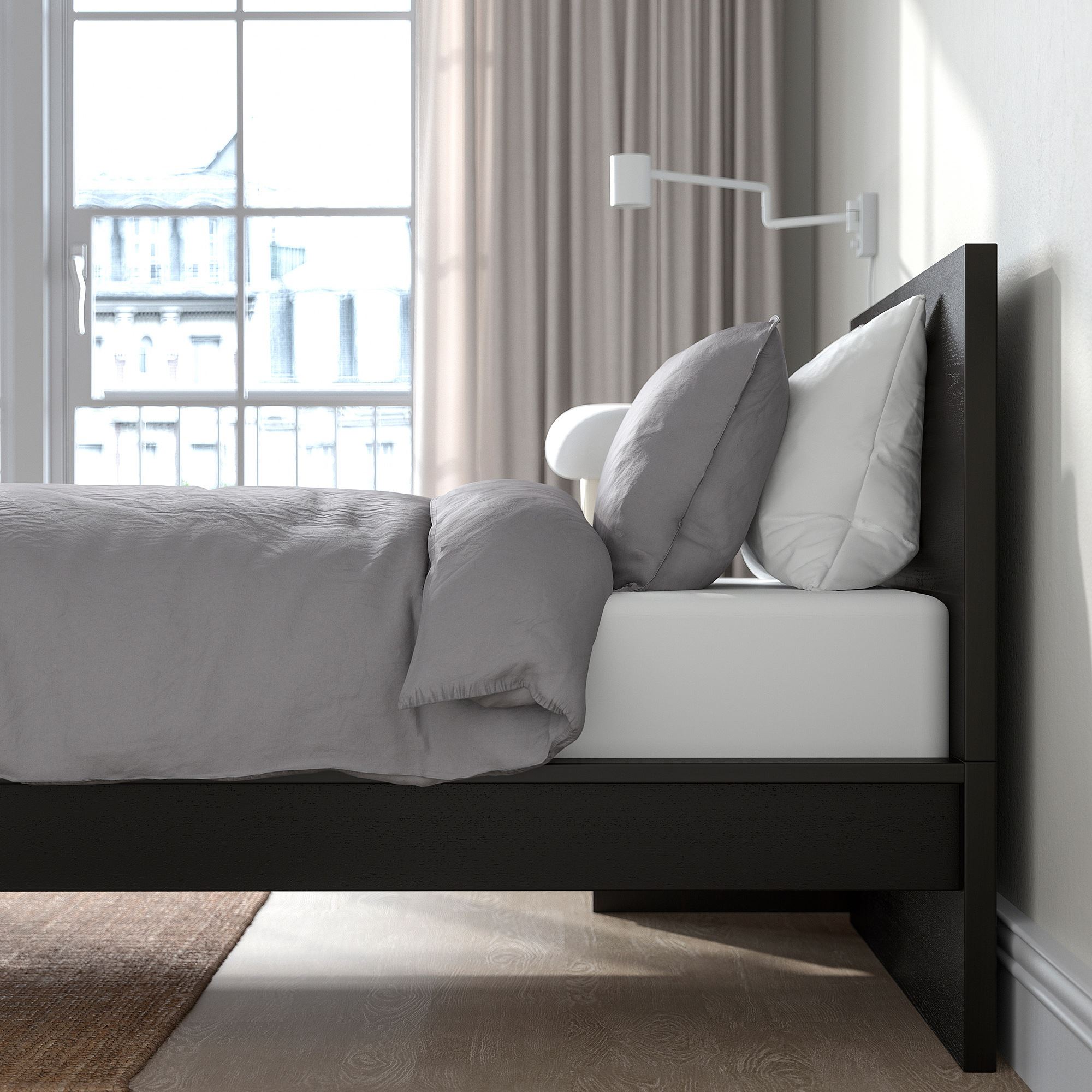 MALM blackbrown 90x200 cm single bed - 80249493 | IKEA