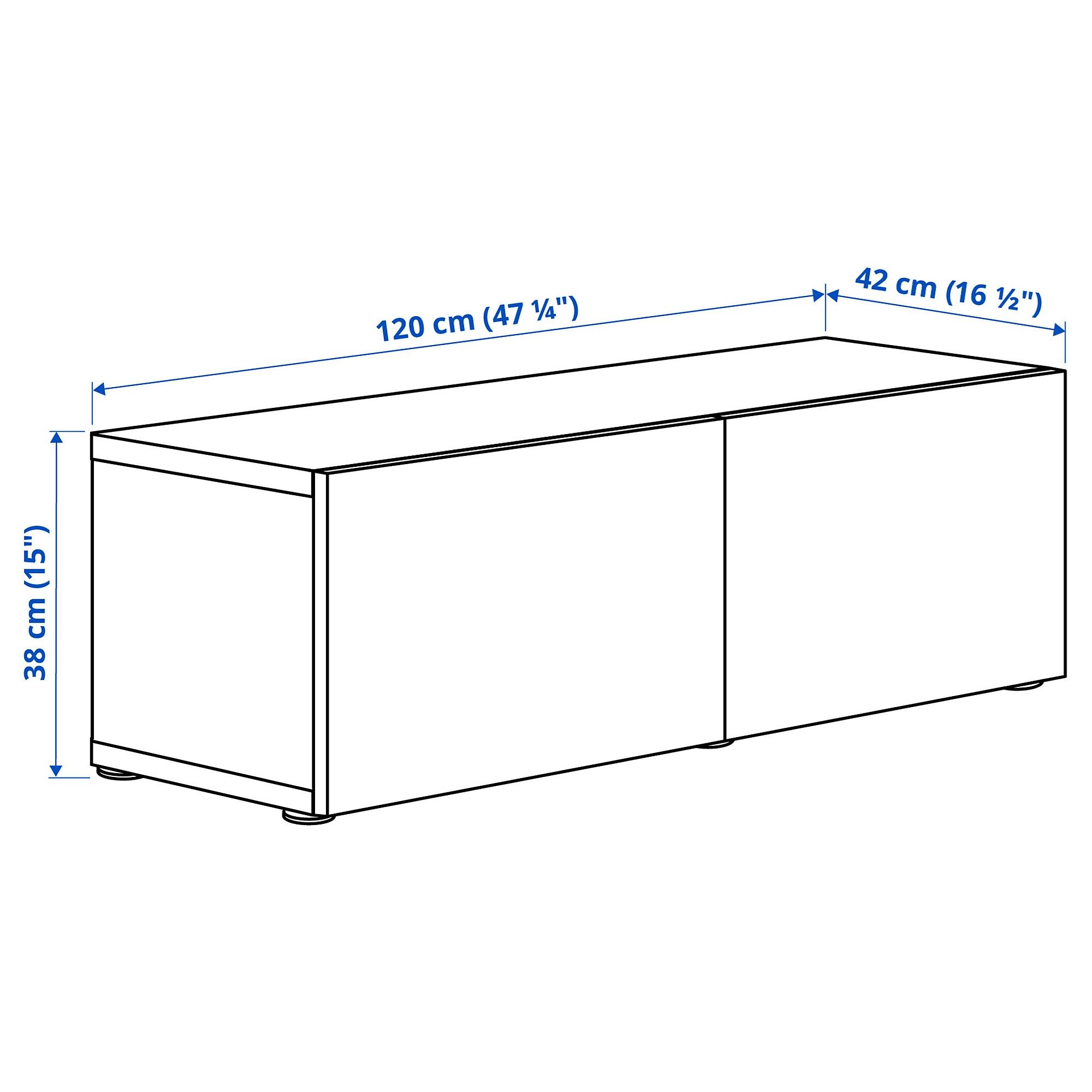 BESTA dark grey 120x42x38 cm cabinet unit - 29535775 | IKEA