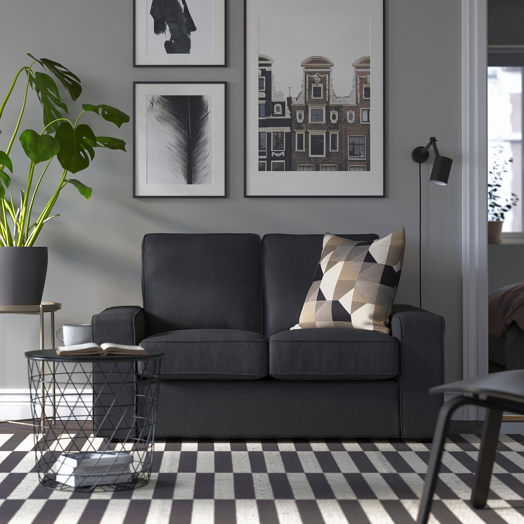 KIVIK tresund antrasit 2'li kompakt kanepe - 89482321 | IKEA