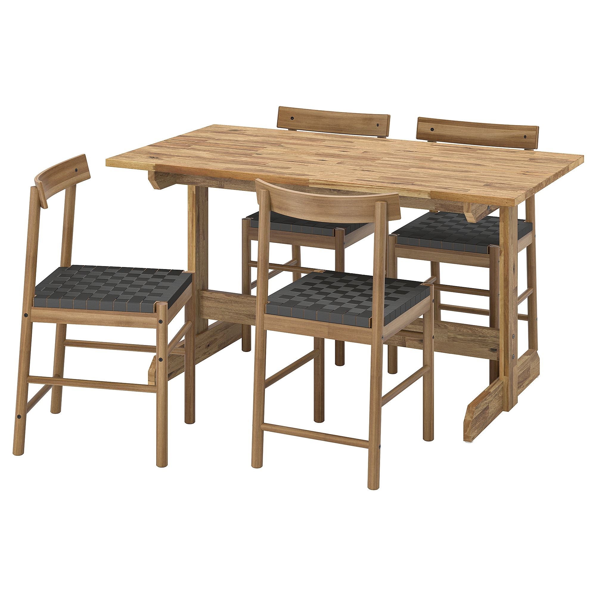 NACKANAS Akasya 4 Sandalyeli Yemek Masas Tak m 69467562 IKEA