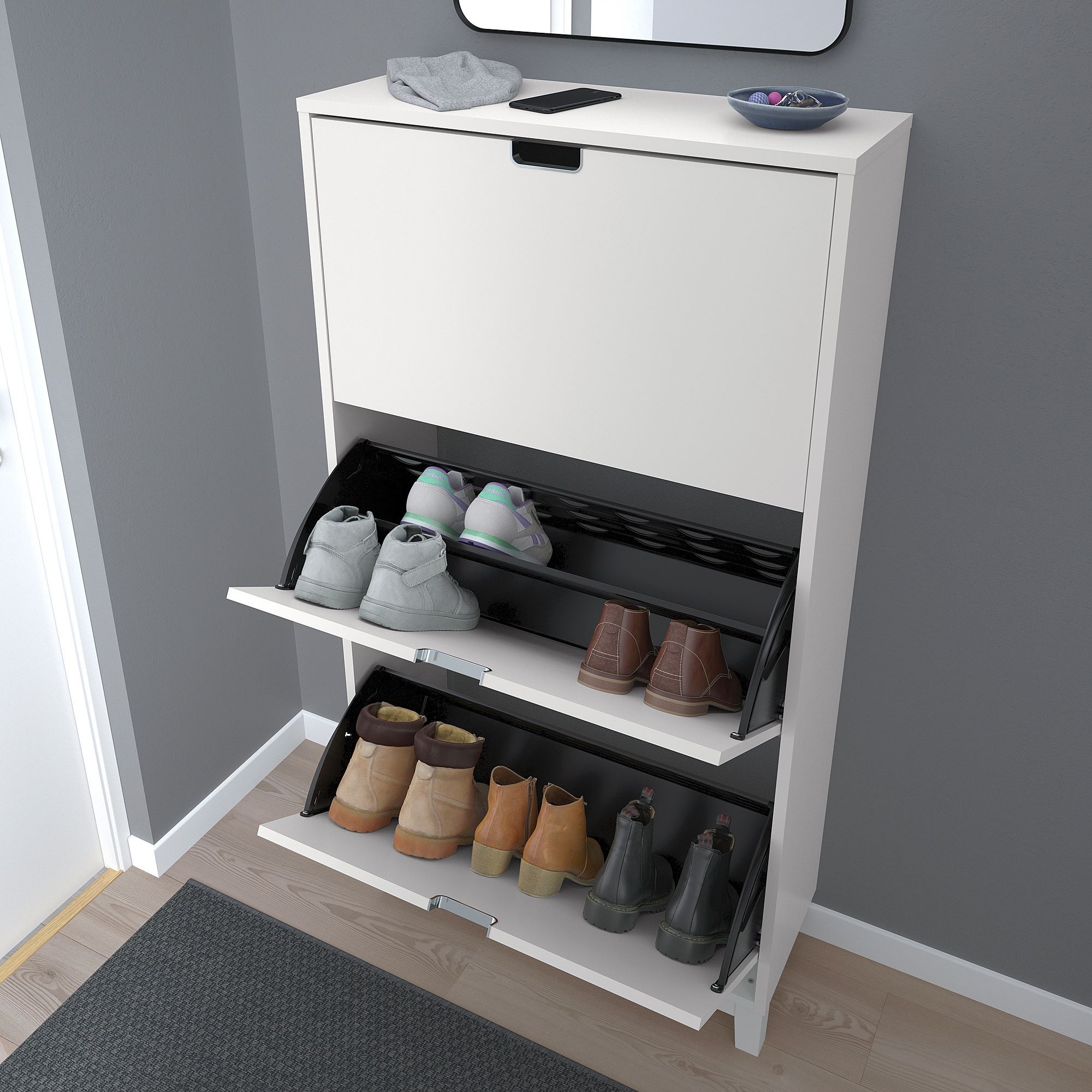 STALL white 79x29x148 cm shoe cabinet/storage - 50530262 | IKEA