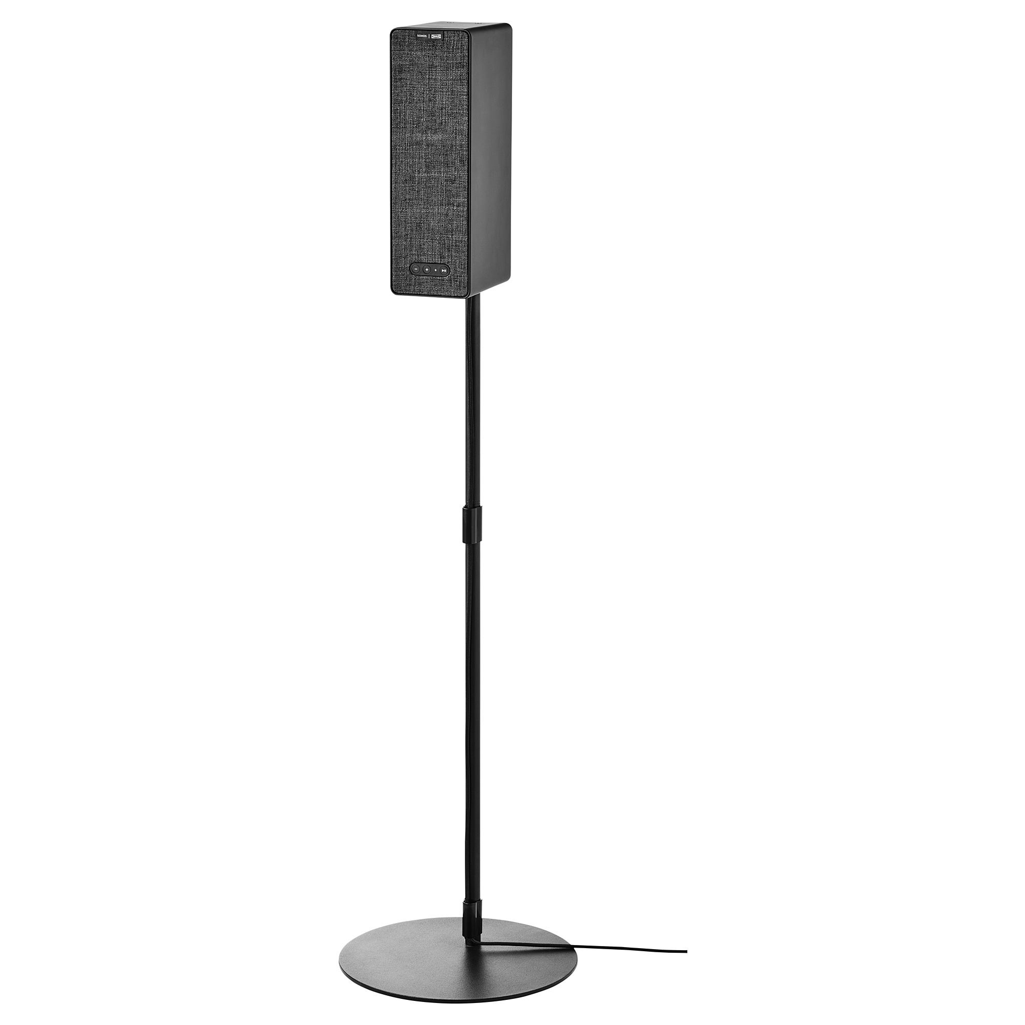 SYMFONISK black speaker with floor stand - 39500266 | IKEA