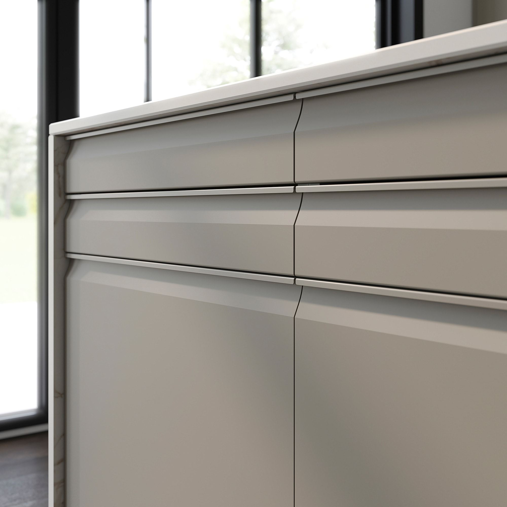 UPPLÖV matte dark beige 40x10 cm drawer front - 60470489 | IKEA