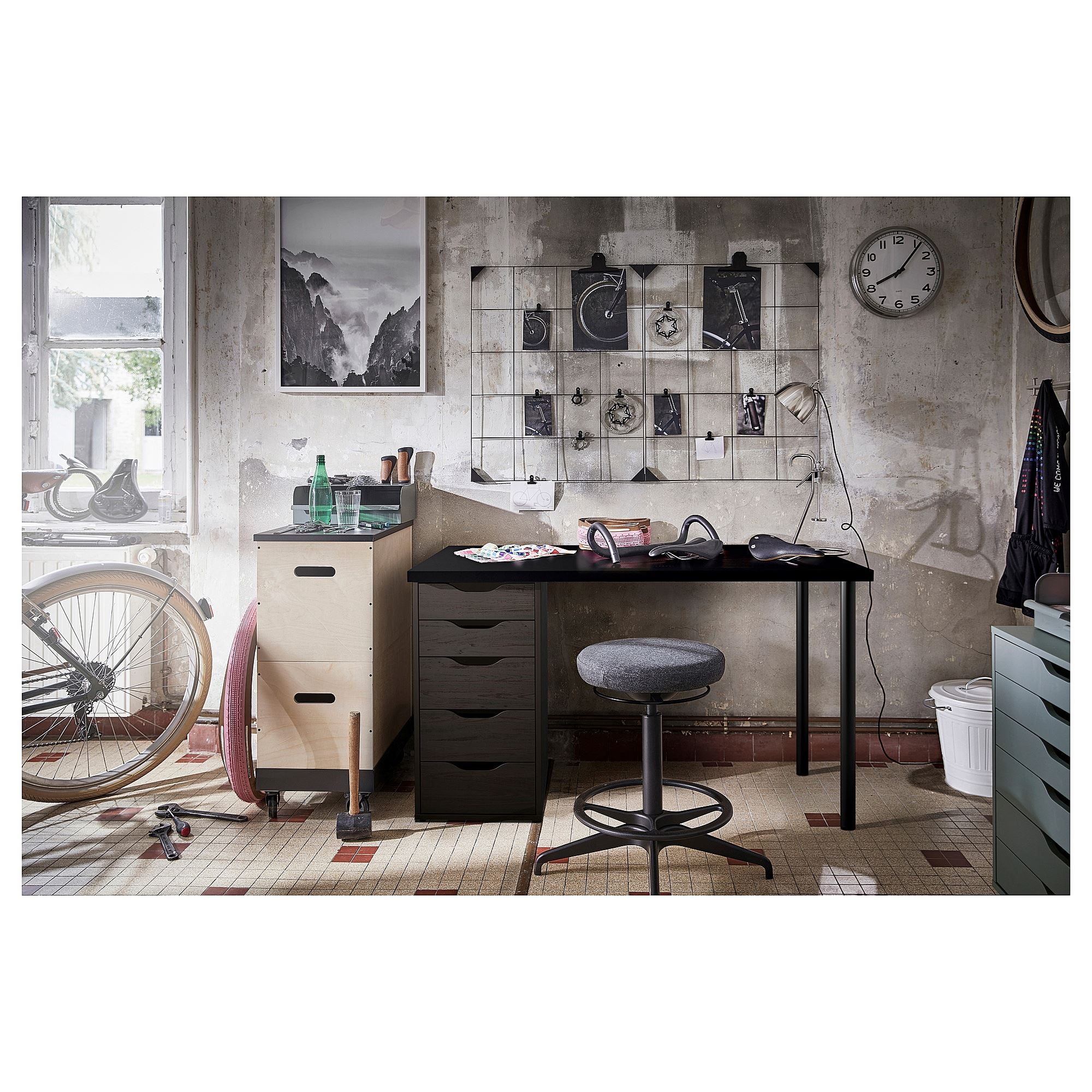 ALEX black 120x60 cm desk - 89417057 | IKEA