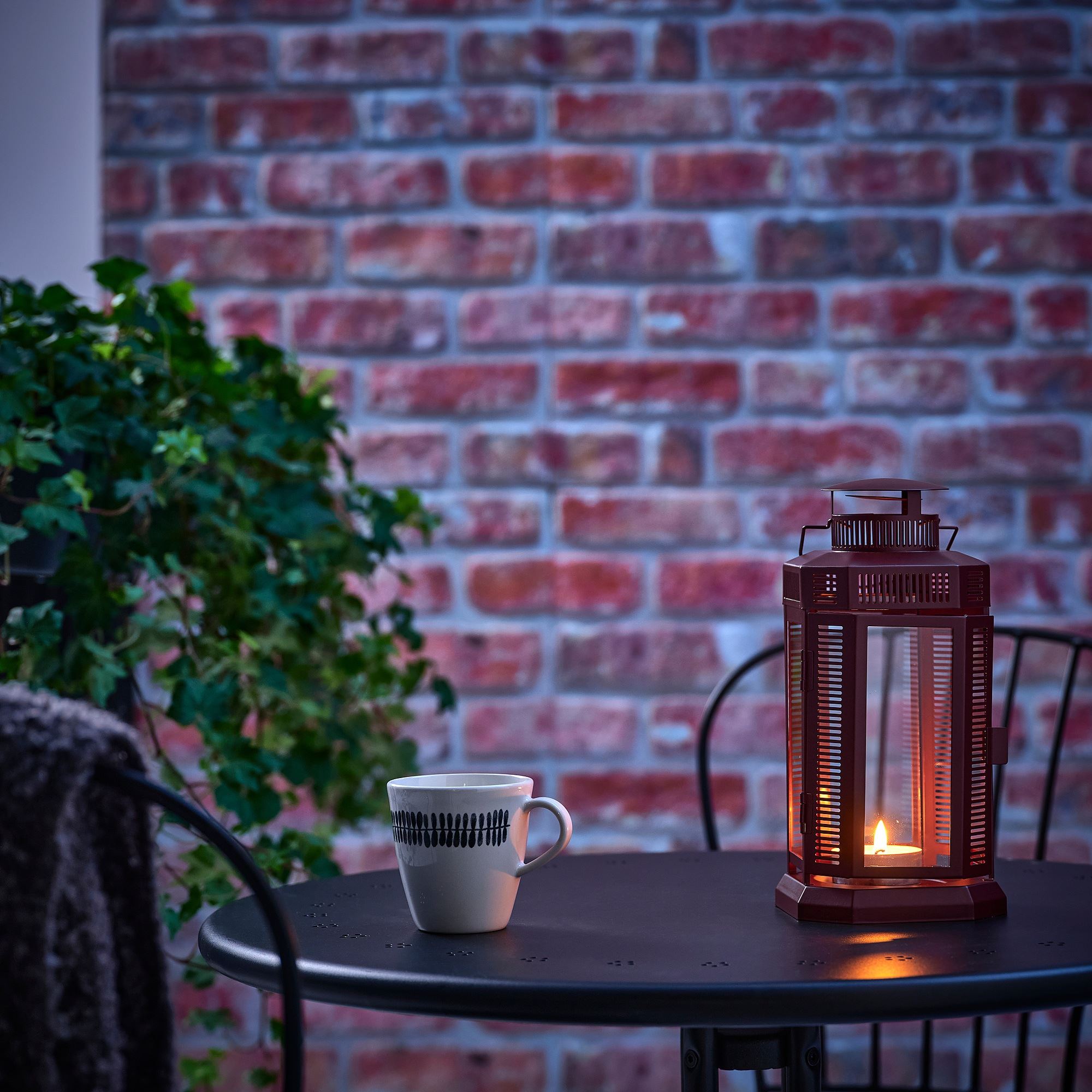 ENRUM brown-red 28 cm lantern - 20548089 | IKEA