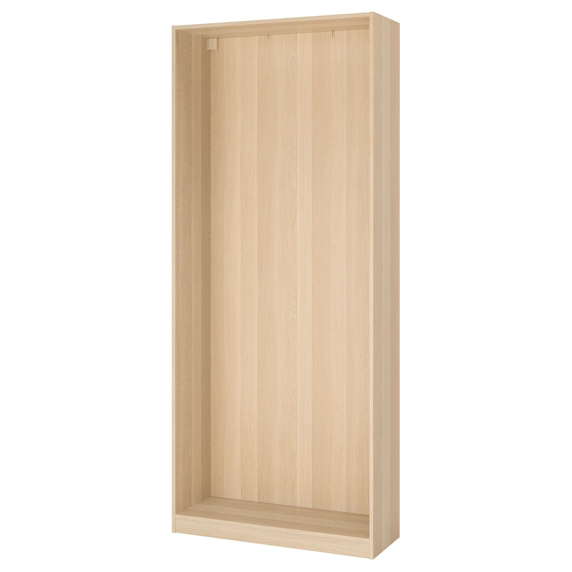 PAX white stained oak effect 100x35x236 cm wardrobe frame - 30458200 | IKEA