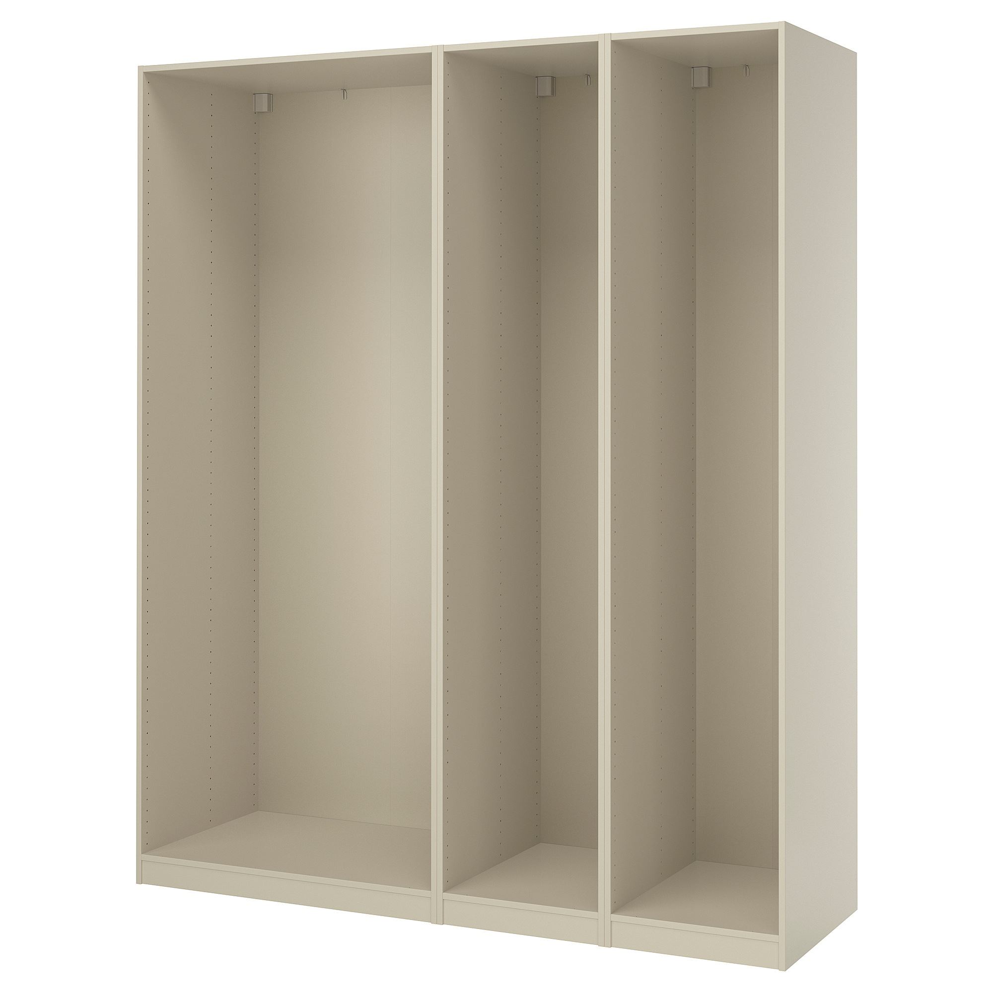 PAX grey/beige 200x58x236 cm wardrobe frame - 19494822 | IKEA