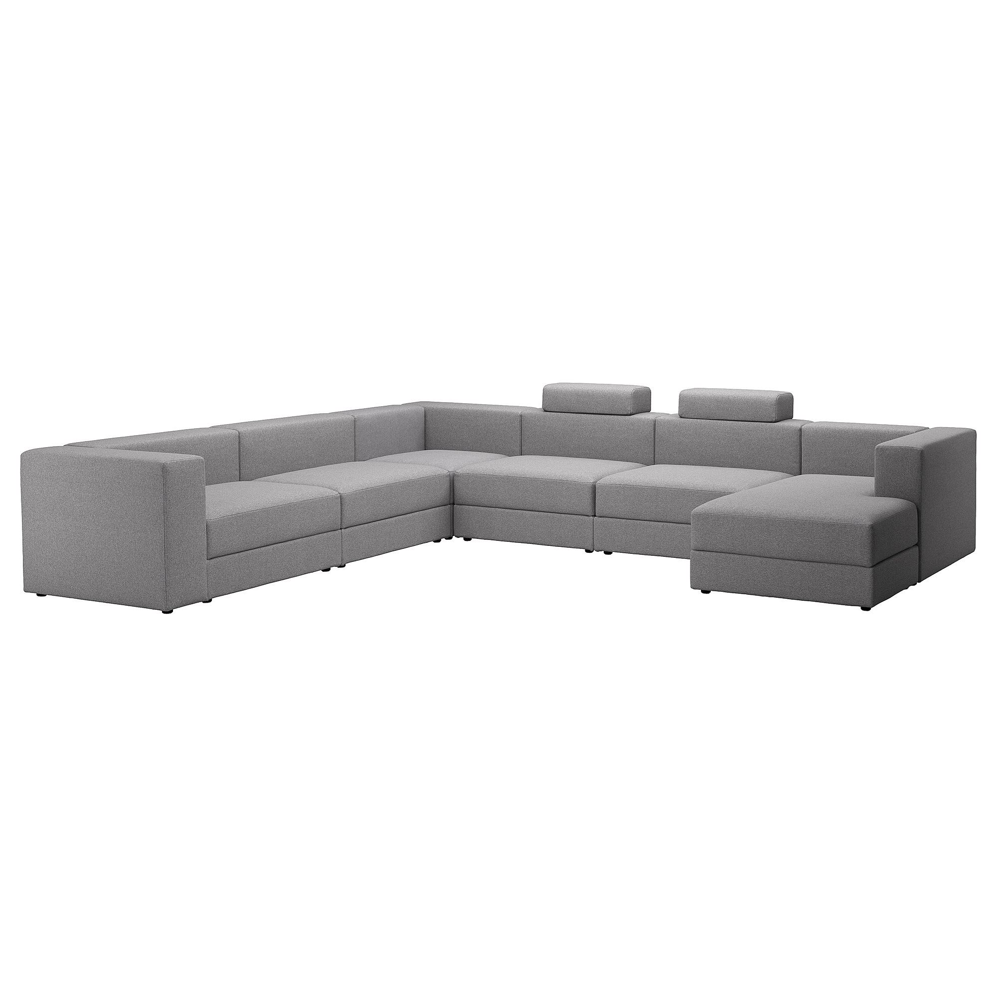 JATTEBO tonerud grey u-shaped sofa, 7 seat - 59510617 | IKEA