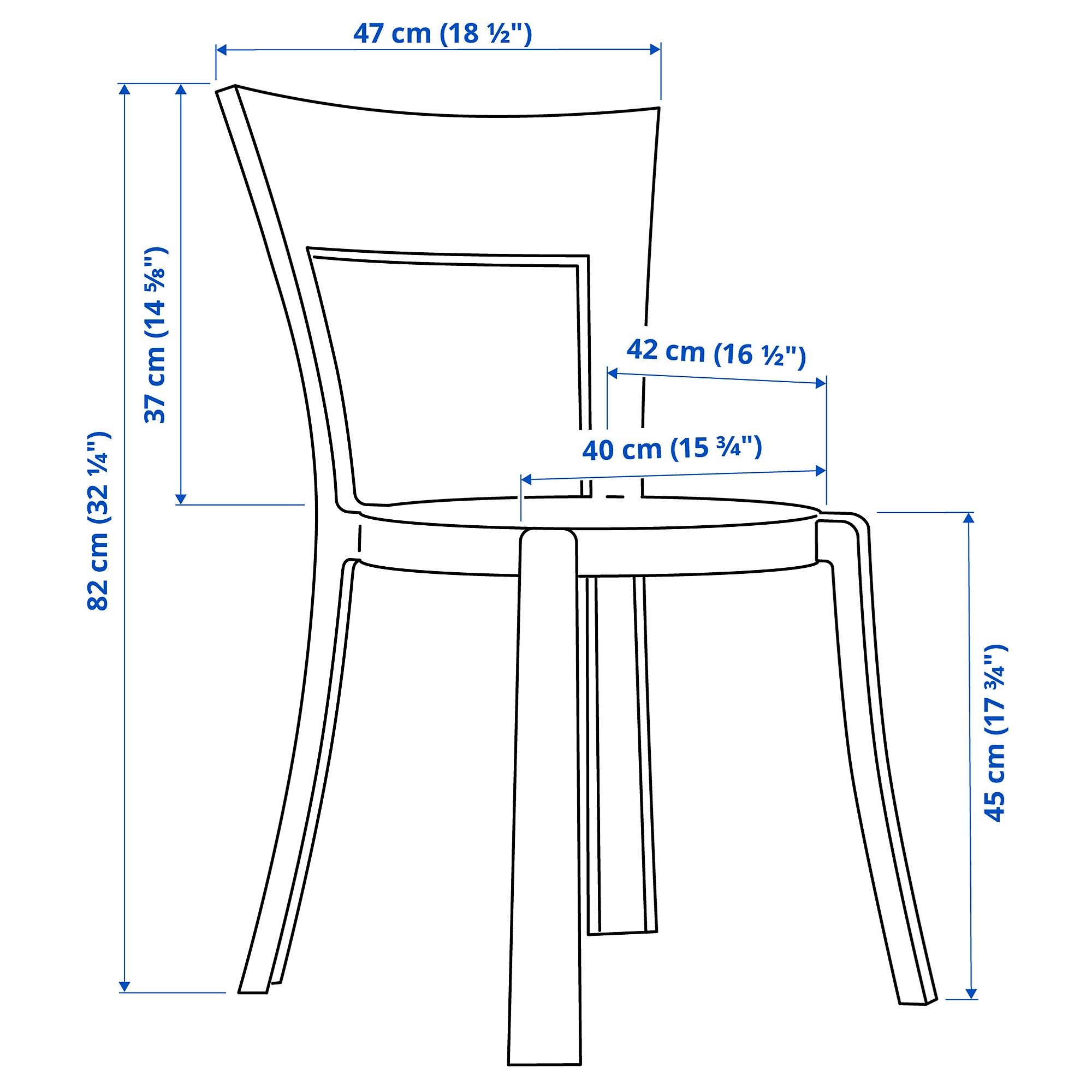 STEIN transparent grey plastic chair - 40508596 | IKEA