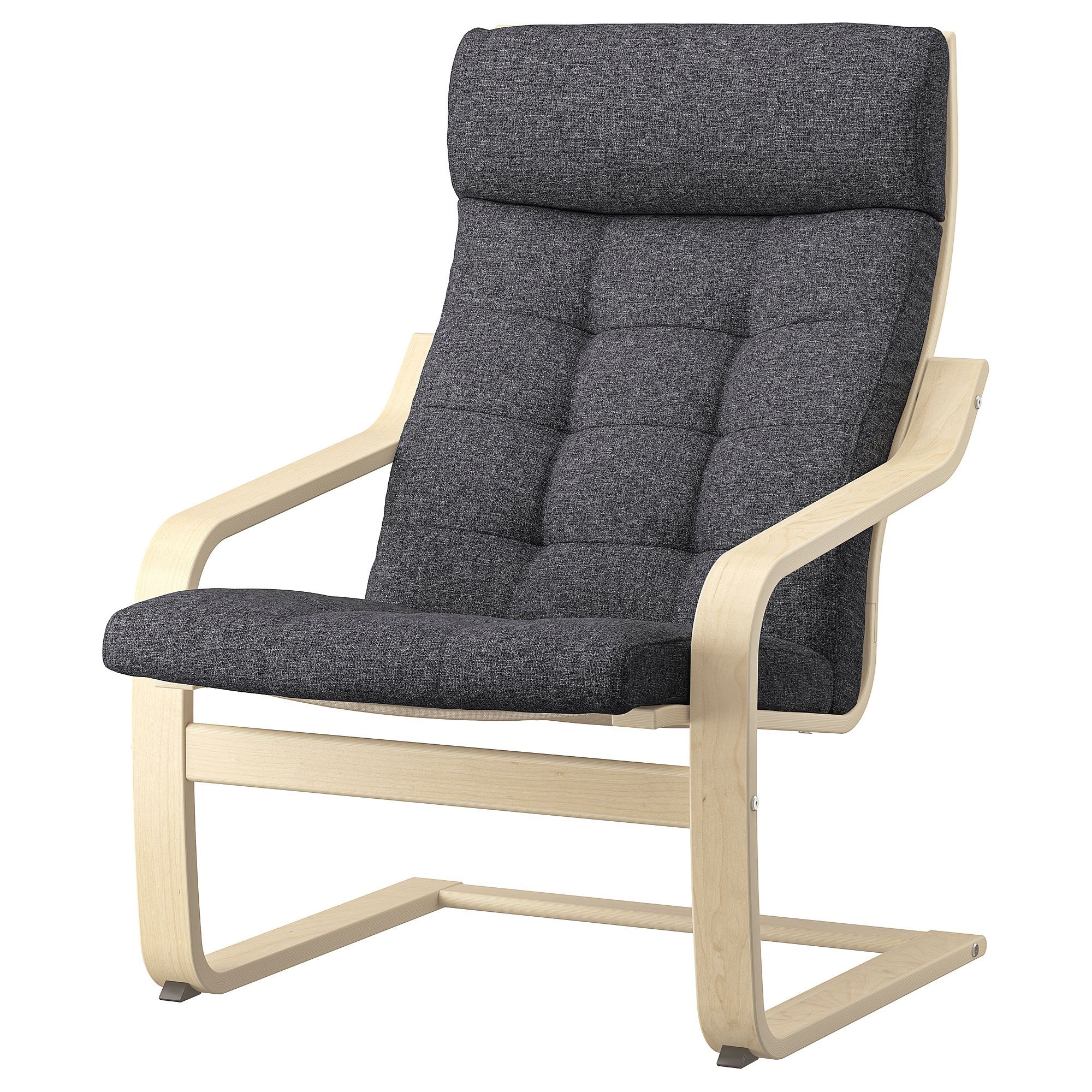 POANG gunnared dark grey-birch rocking-chair - 89502055 | IKEA