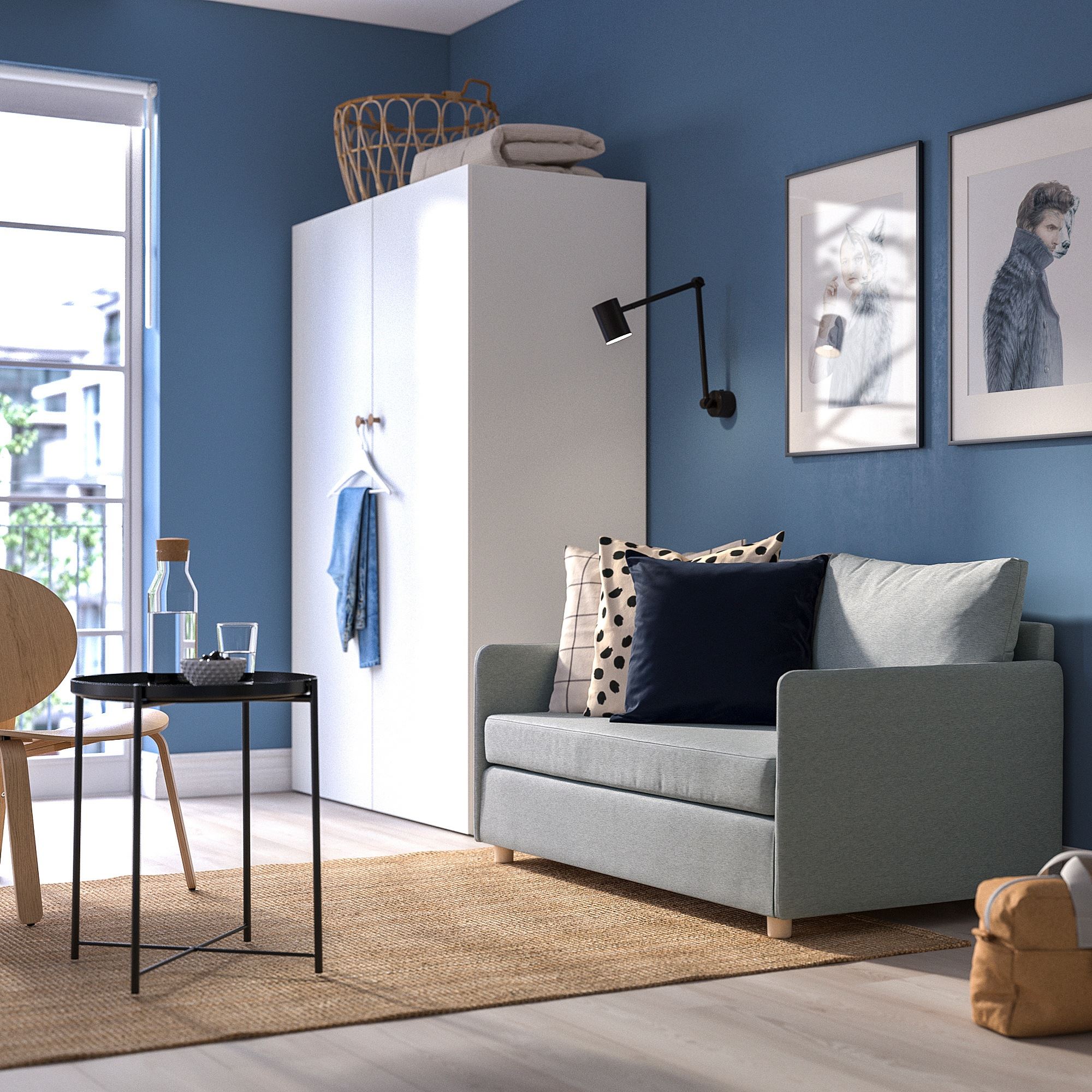 FRIDHULT knisa light grey 2-seat sofa-bed - 70351725 | IKEA