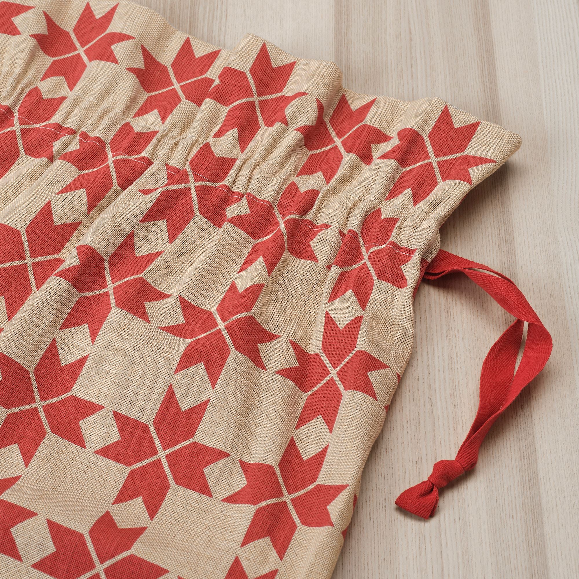 VINTERFINT floral pattern beige 90x56 cm sack with string - 30557714 | IKEA