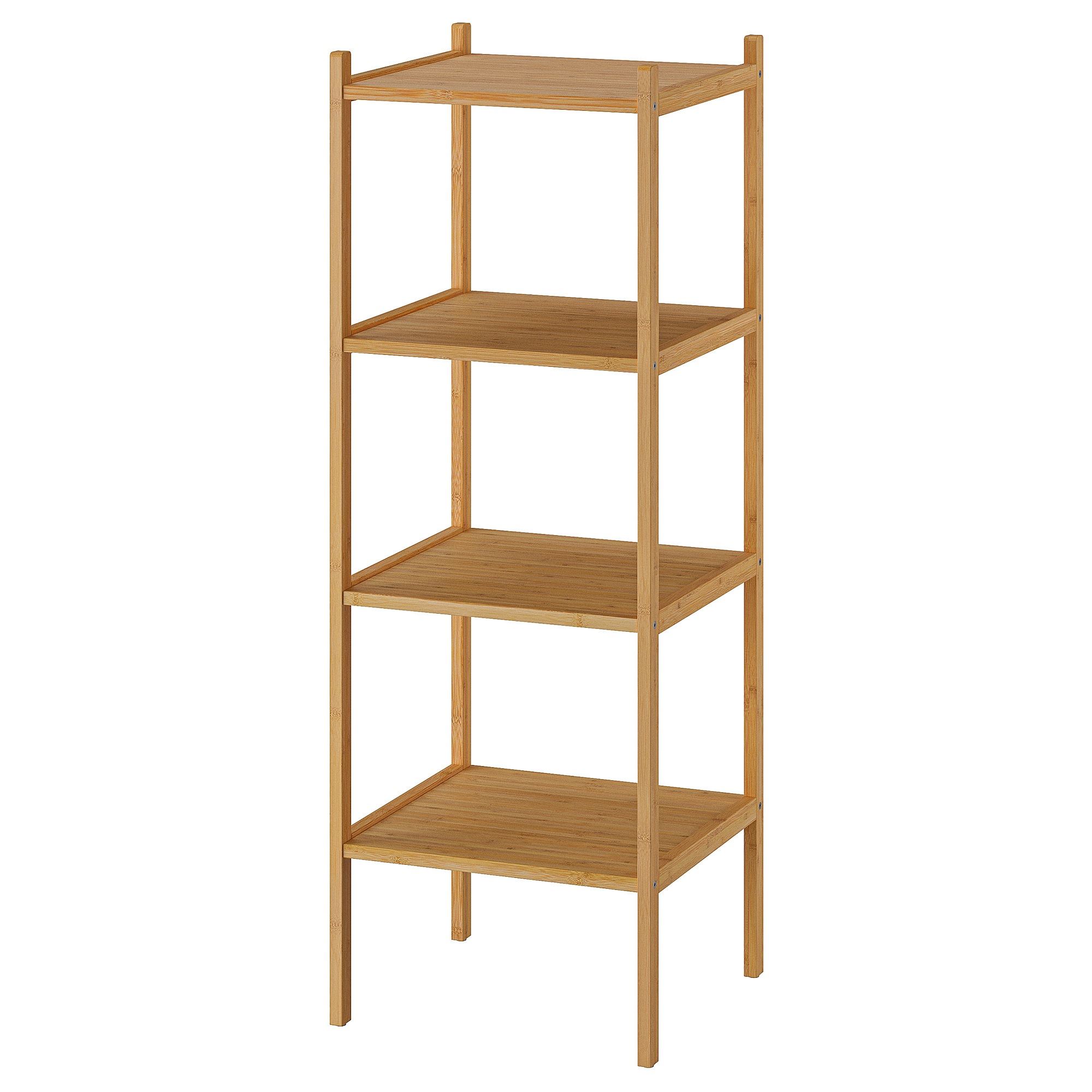 RAGRUND bamboo 37x37x104 cm shelving unit - 80549420 | IKEA