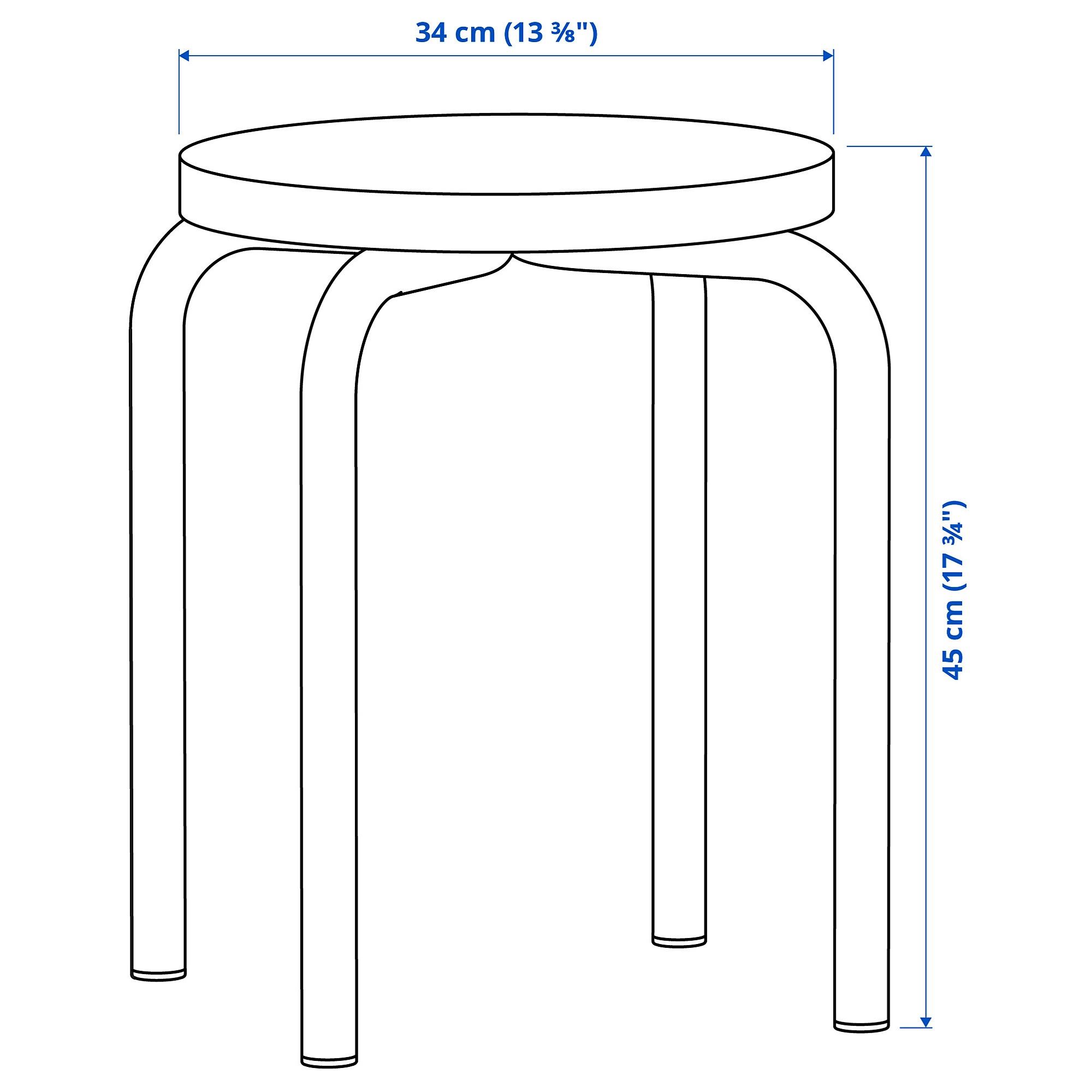 DOMSTEN lilac-pine 45 cm stool - 60554380 | IKEA