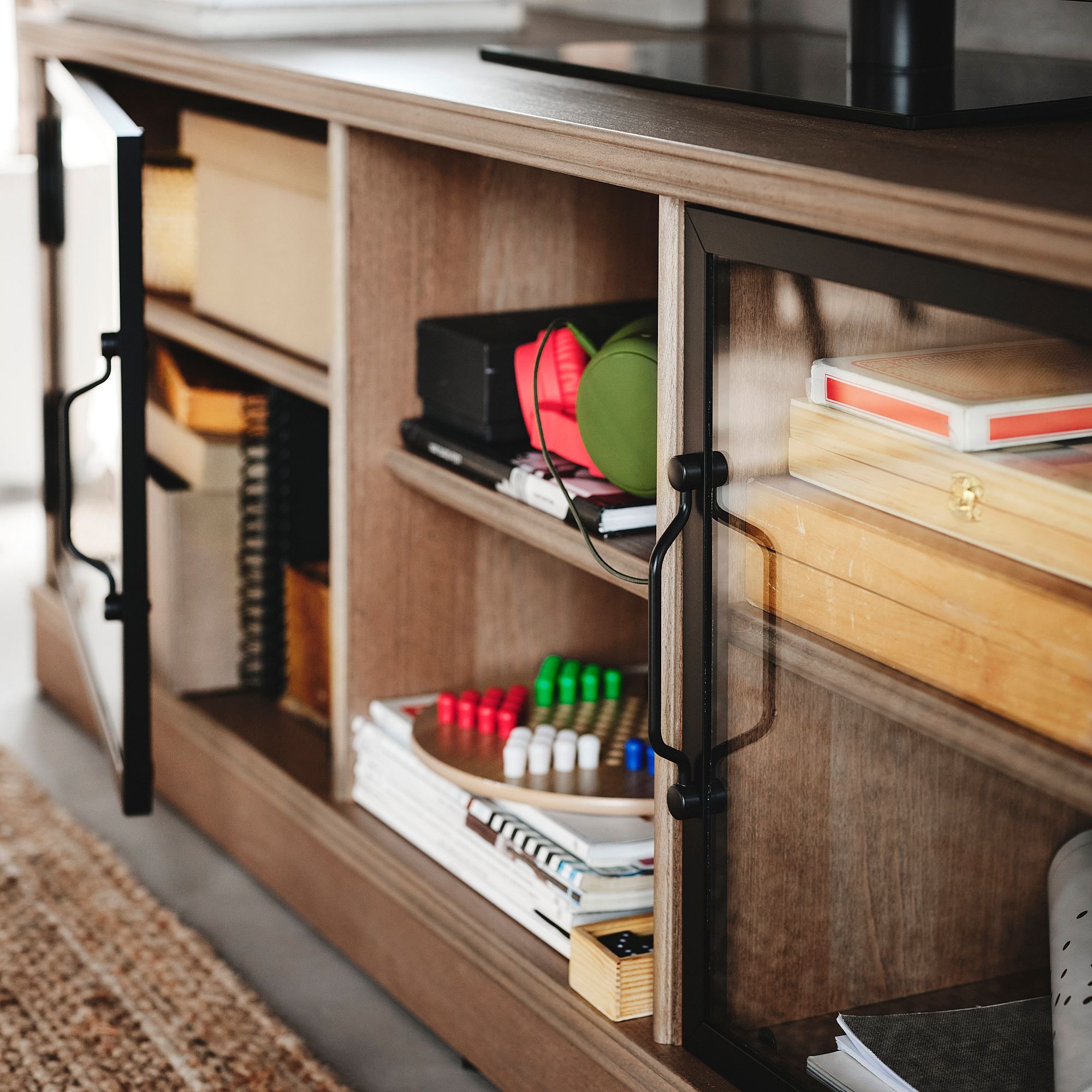 LANESUND kahverengi 161x47x55 cm tv sehpası - 50466553 | IKEA