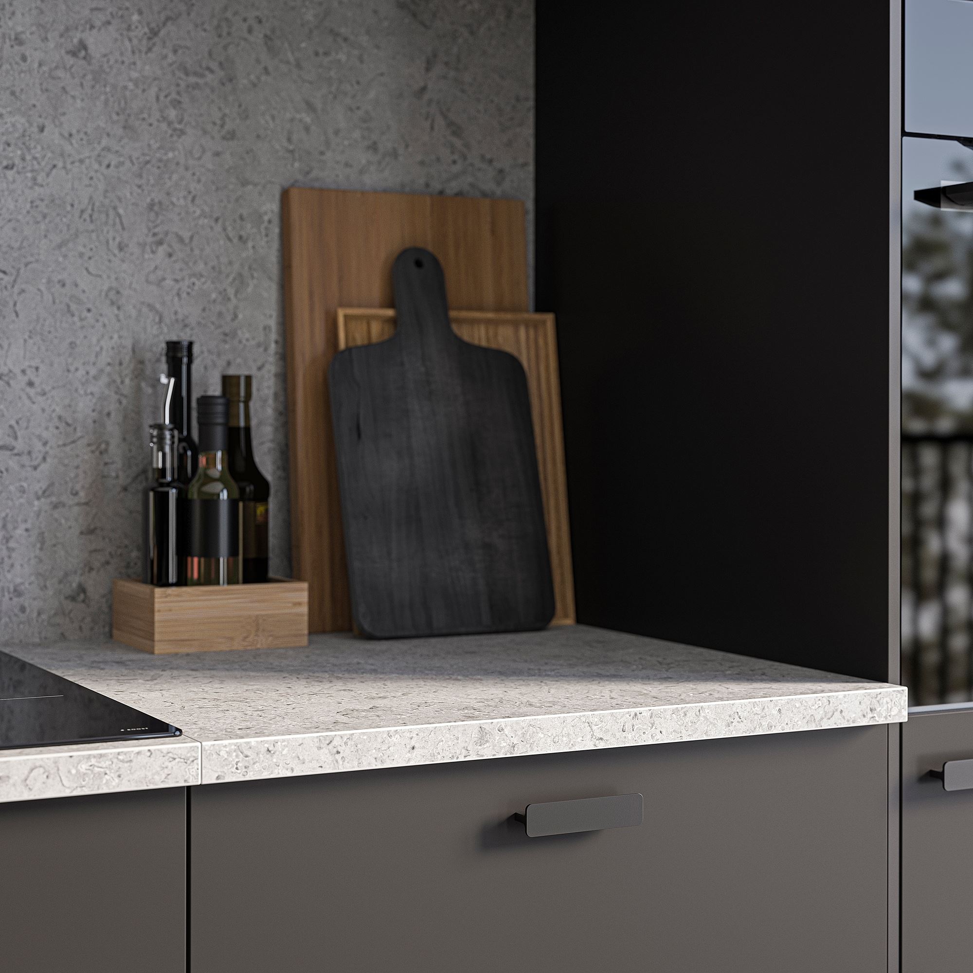 EKBACKEN gray stone look-laminate 186x2,8 cm worktop - 00548797 | IKEA