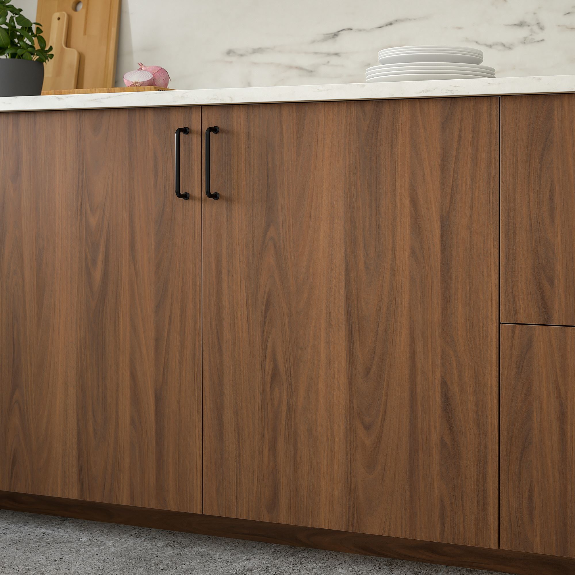 TISTORP brown-walnut effect 60x120 cm door - 70558491 | IKEA