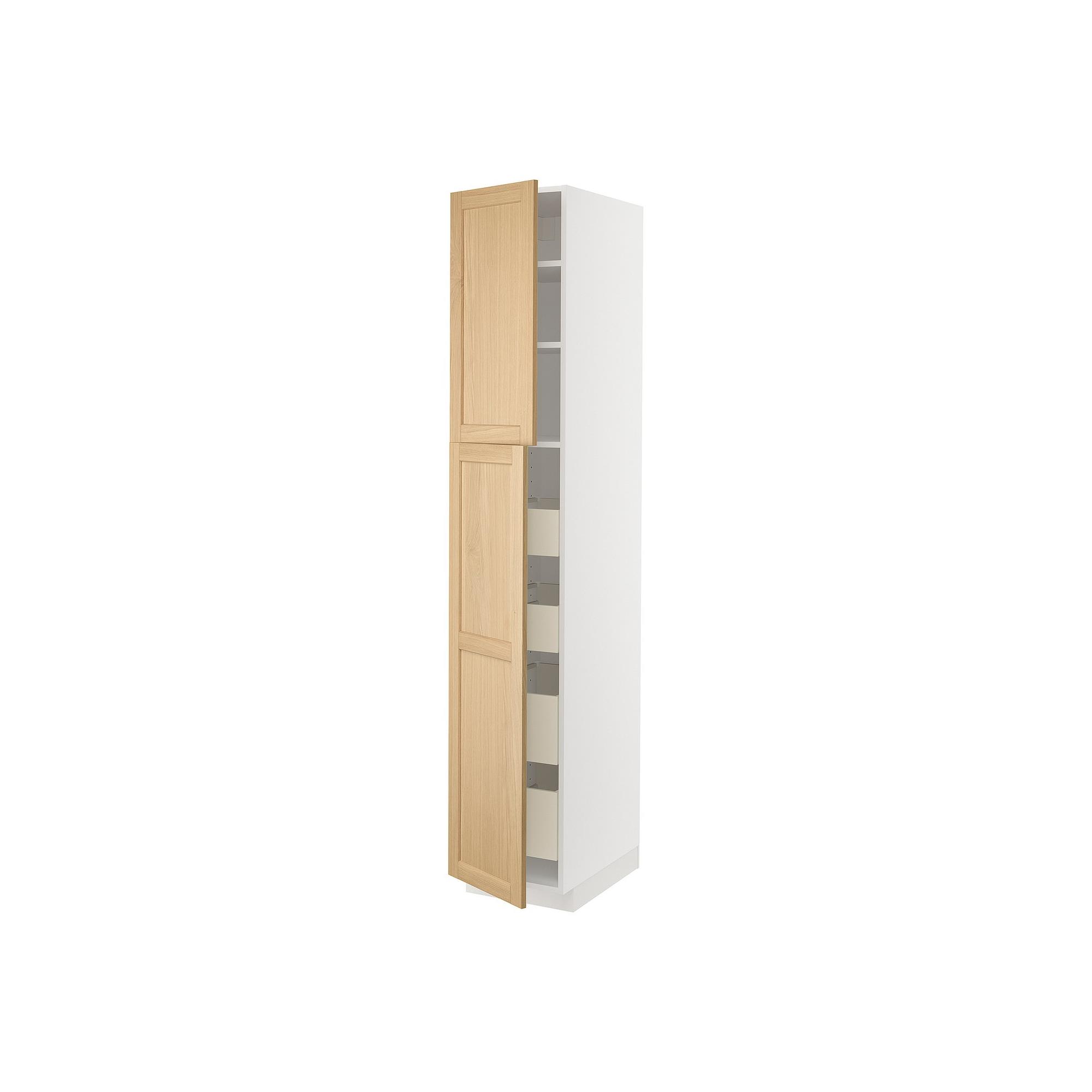 METOD/MAXIMERA FORSBACKA oak 40x60x220 cm kitchen high cabinet ...