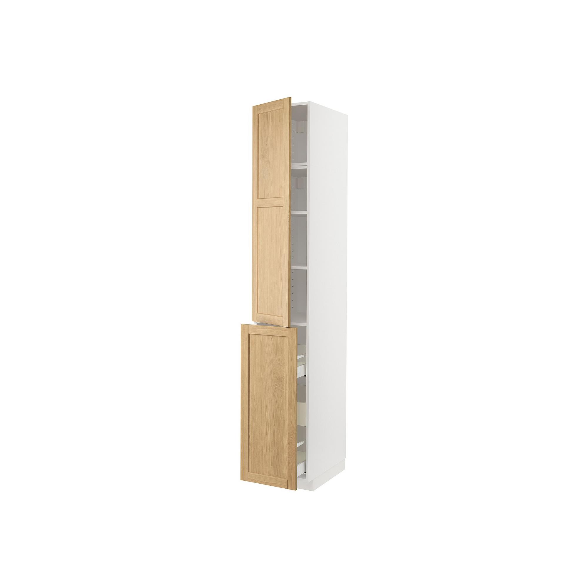METOD/MAXIMERA FORSBACKA oak 40x60x240 cm kitchen high cabinet ...
