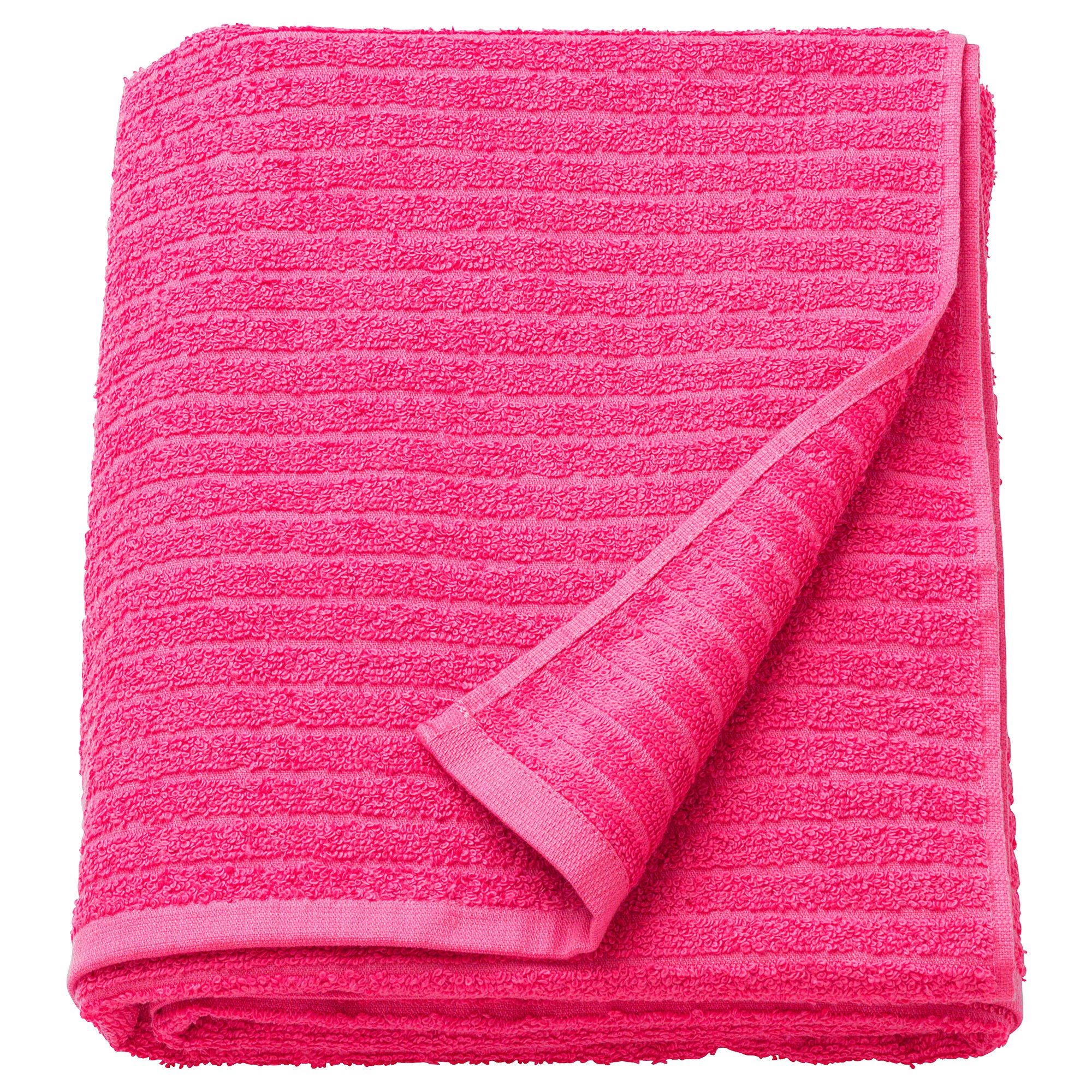 VAGSJÖN parlak pembe 100x150 cm banyo havlusu - 80571086 | IKEA