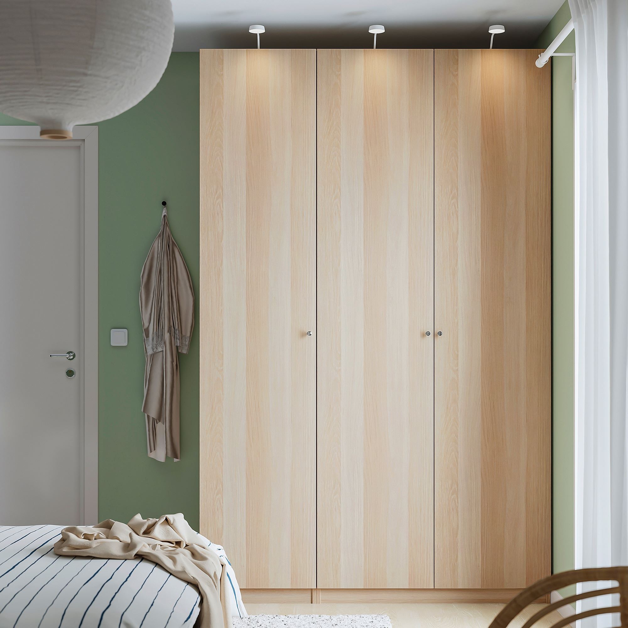 PAX/FORSAND ağartılmış meşe görünümlü 150x60x236 cm PAX gardırop ...
