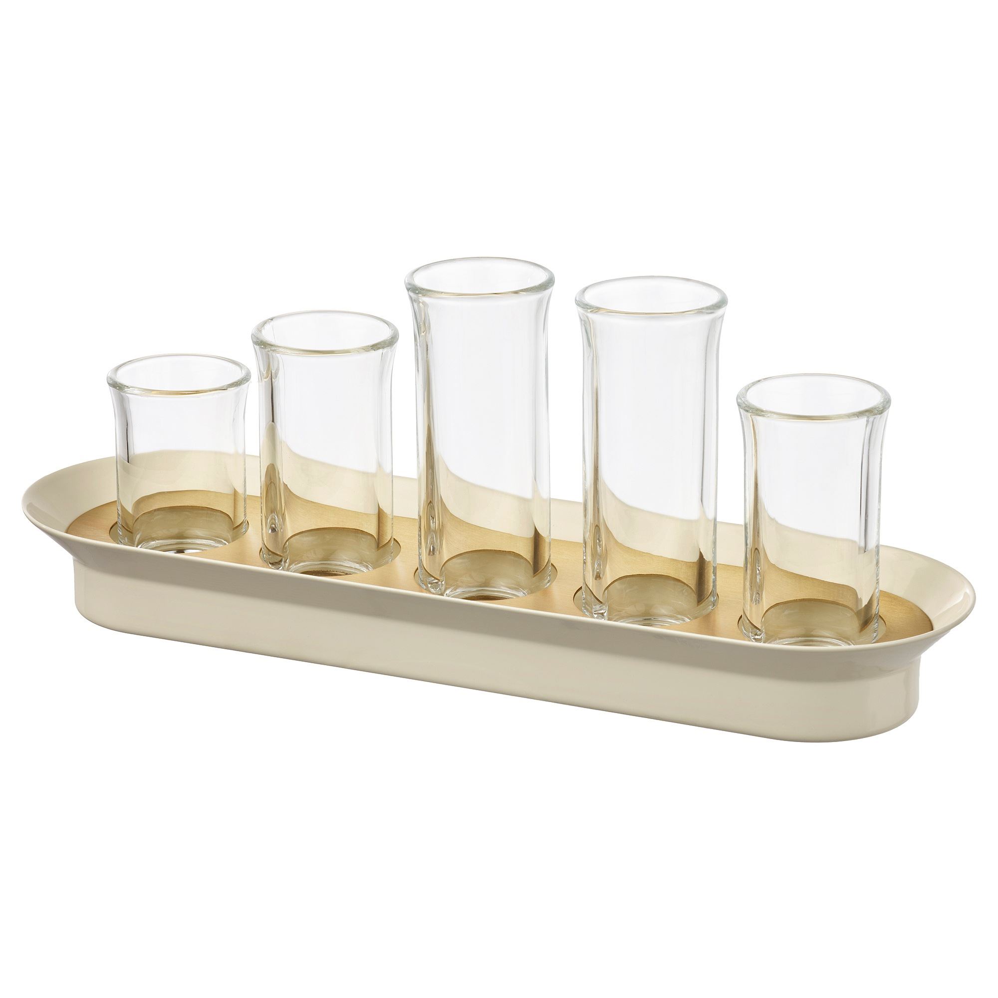 VATTENKRASSE ivory/gold-colour propagation set - 90561987 | IKEA