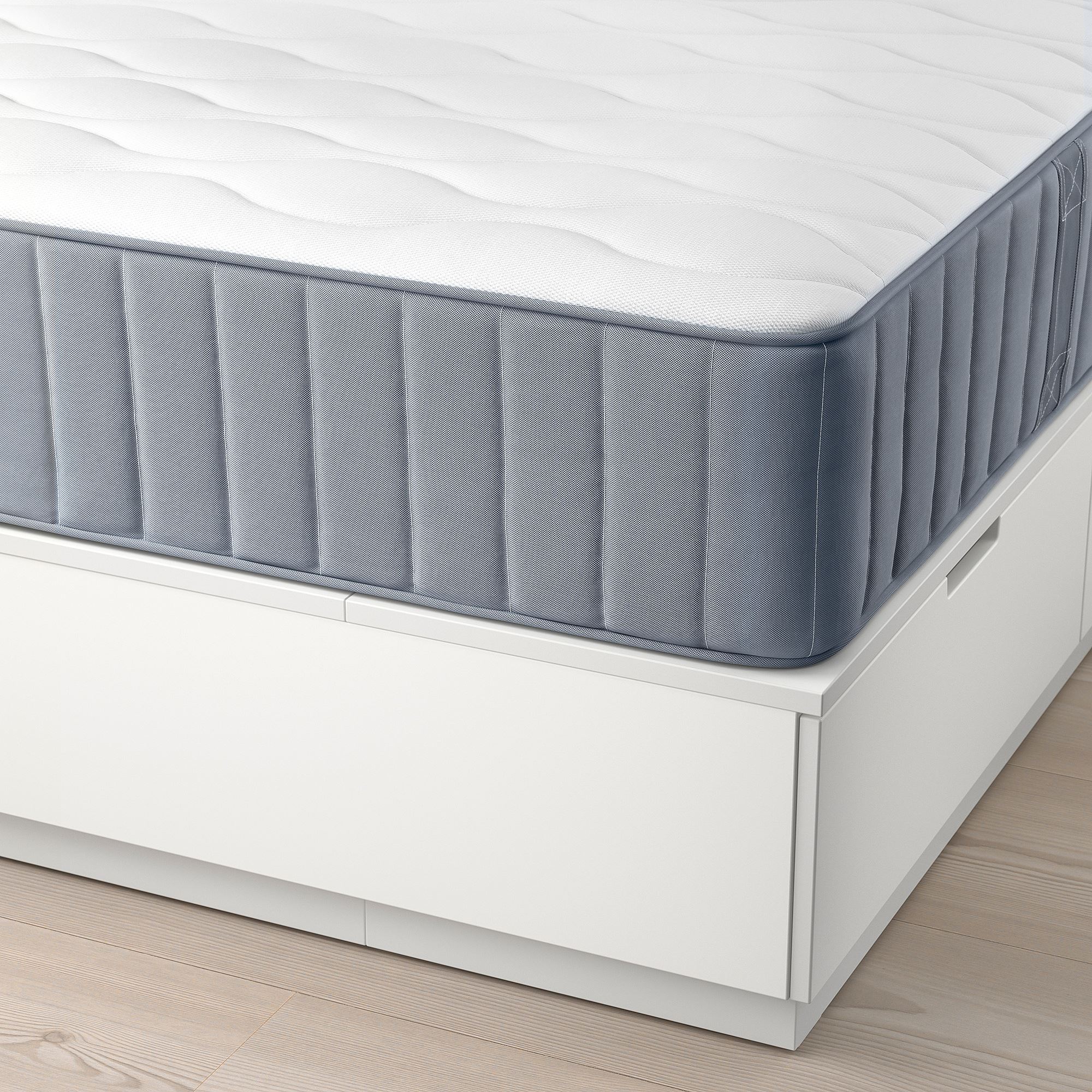 NORDLI/VAGSTRANDA beyaz 160x200 cm çift kişilik baza seti - 19539632 | IKEA