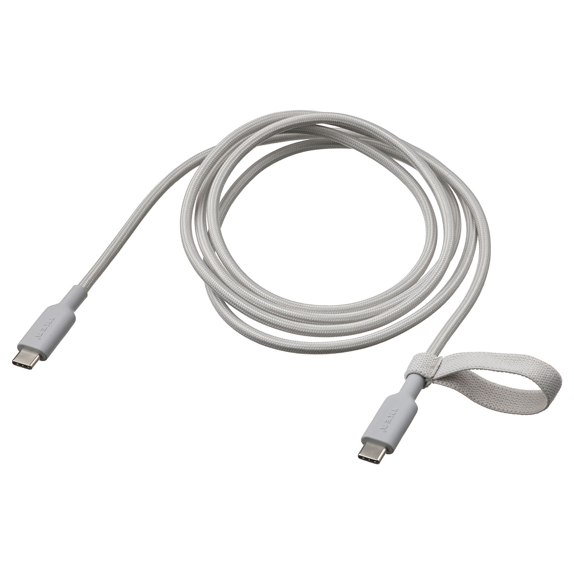 LILLHULT açık gri 1.5 m USB-C - USB-C kablo - 40581092 | IKEA