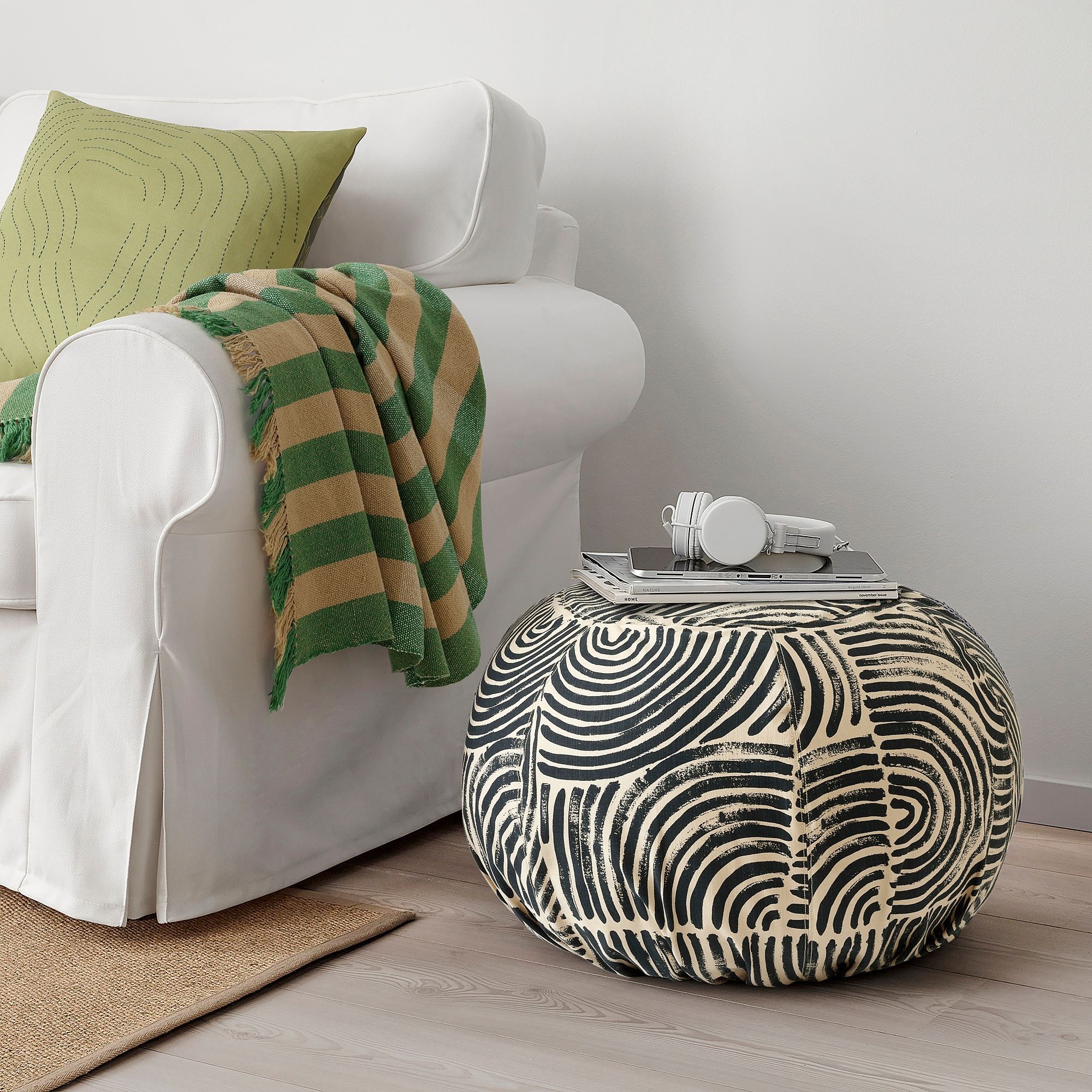 FRÖDD siyah 56 cm puf - 80581815 | IKEA