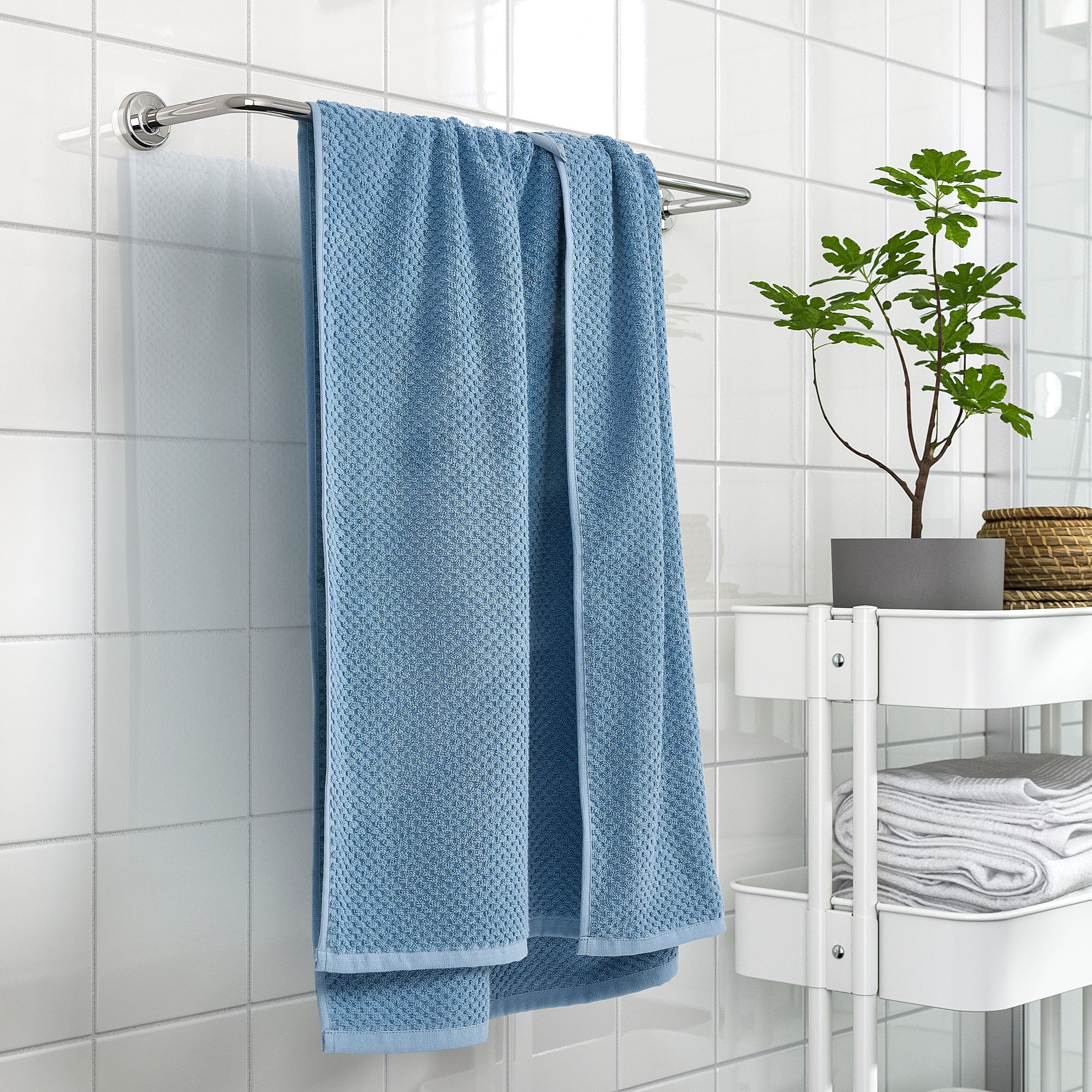 GULVIAL dark grey-blue 70x140 cm bath sheet - 10579707 | IKEA