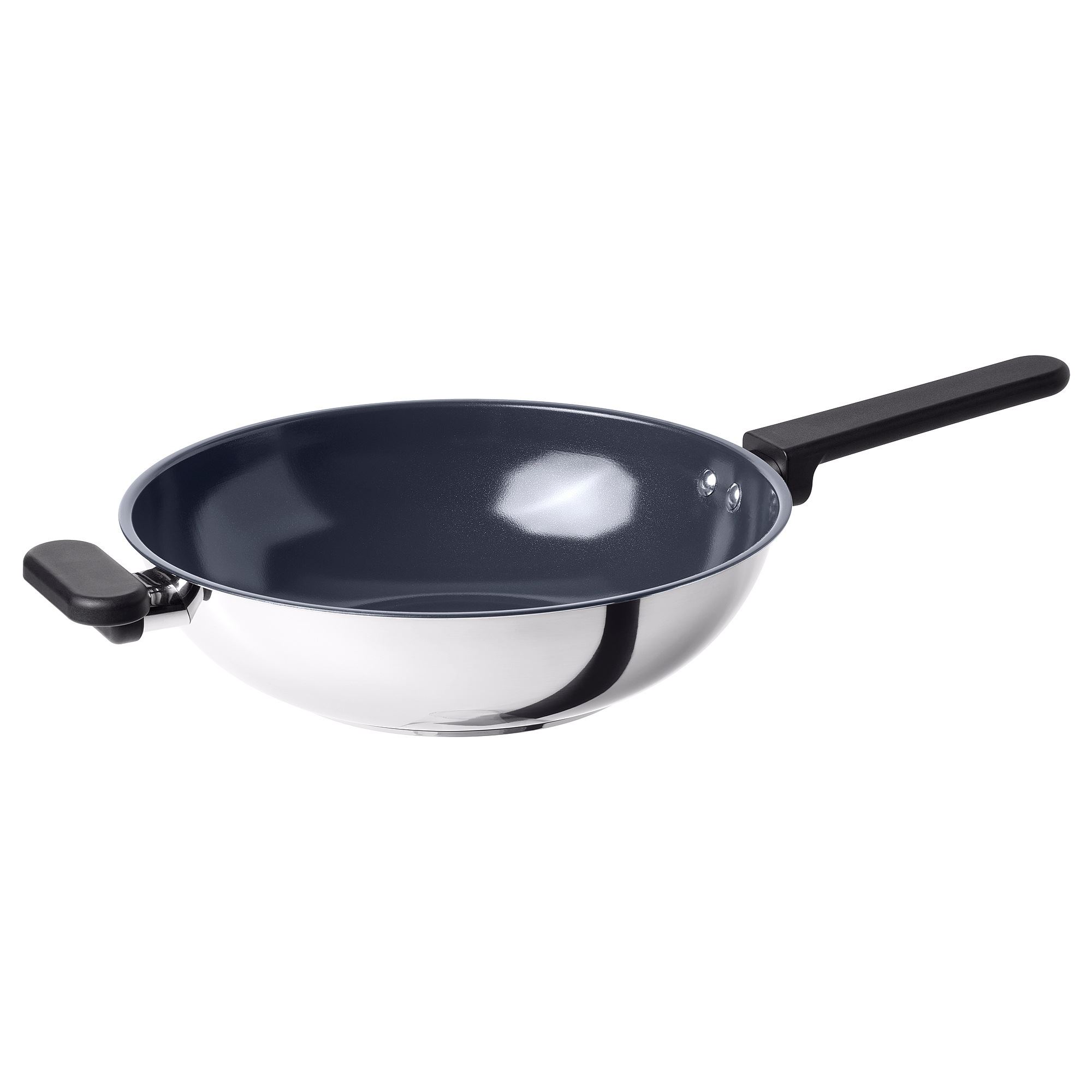MIDDAGSMAT yapışmaz kaplama-paslanmaz çelik 28 cm wok tava - 50463696 ...