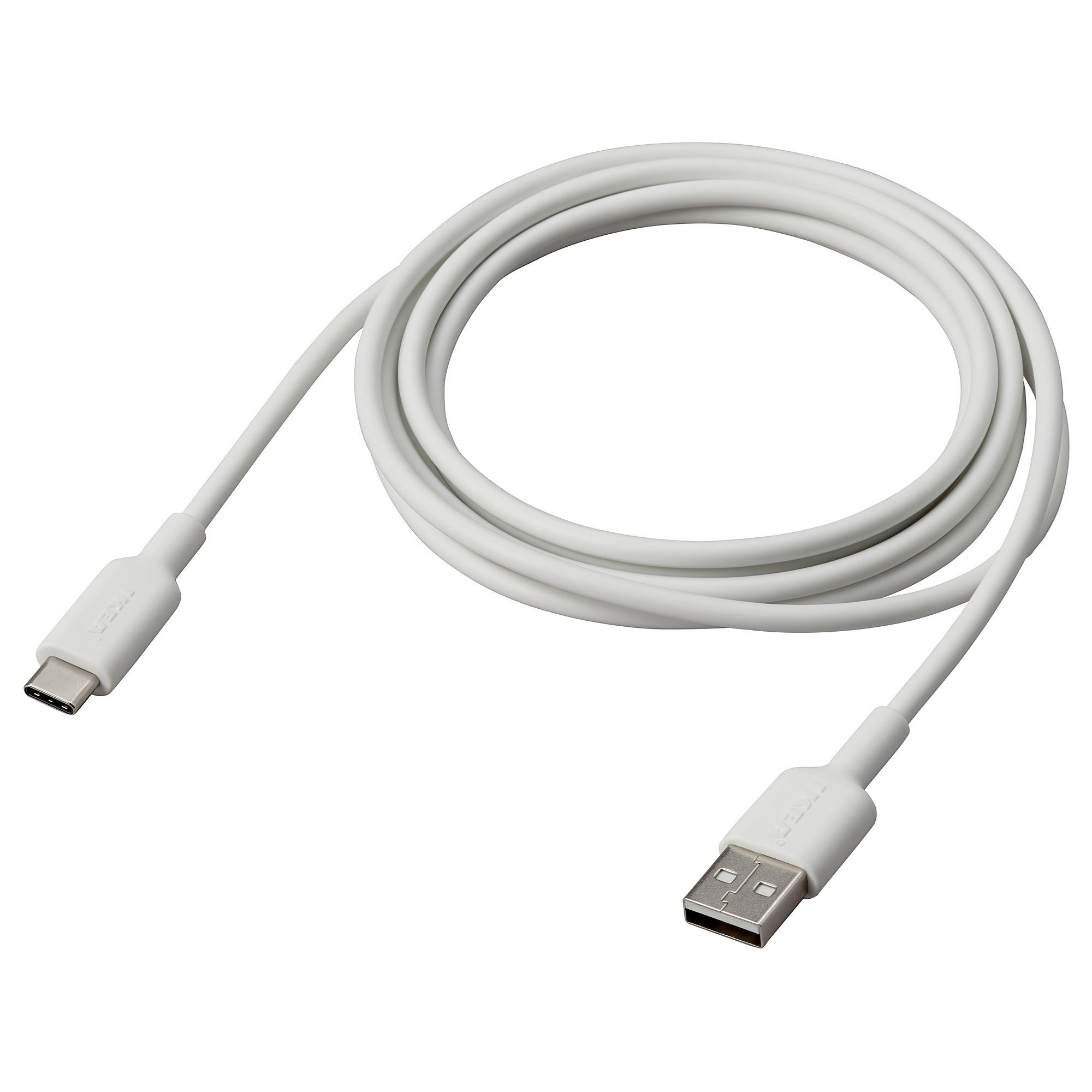 SITTBRUNN beyaz 2 m USB-C - USB kablo - 90587685 | IKEA