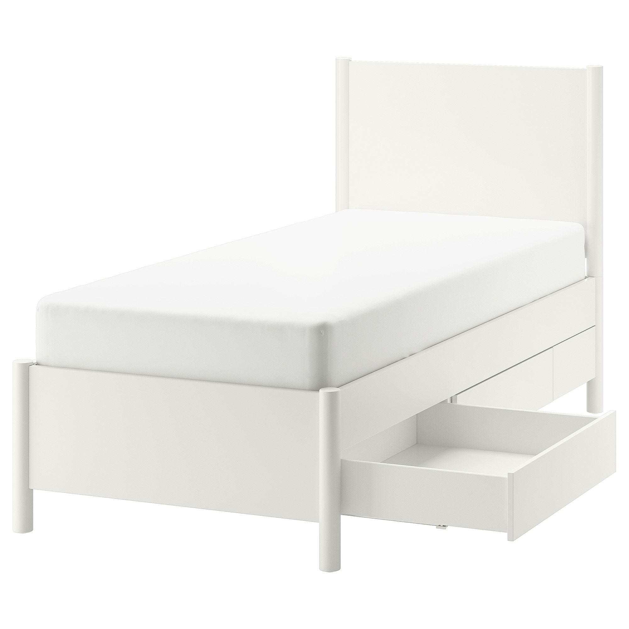 TONSTAD/LURÖY off white 90x200 cm single bed base - 59496584 | IKEA