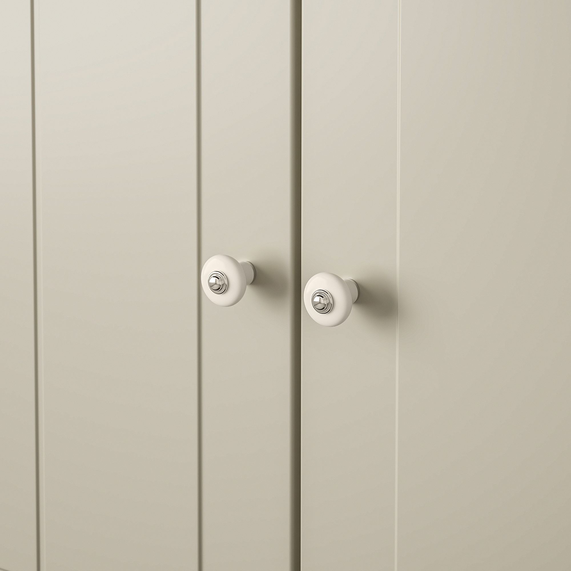 KLINGSTORP kırık beyaz-krom kaplama 23 mm topuz - 60542858 | IKEA