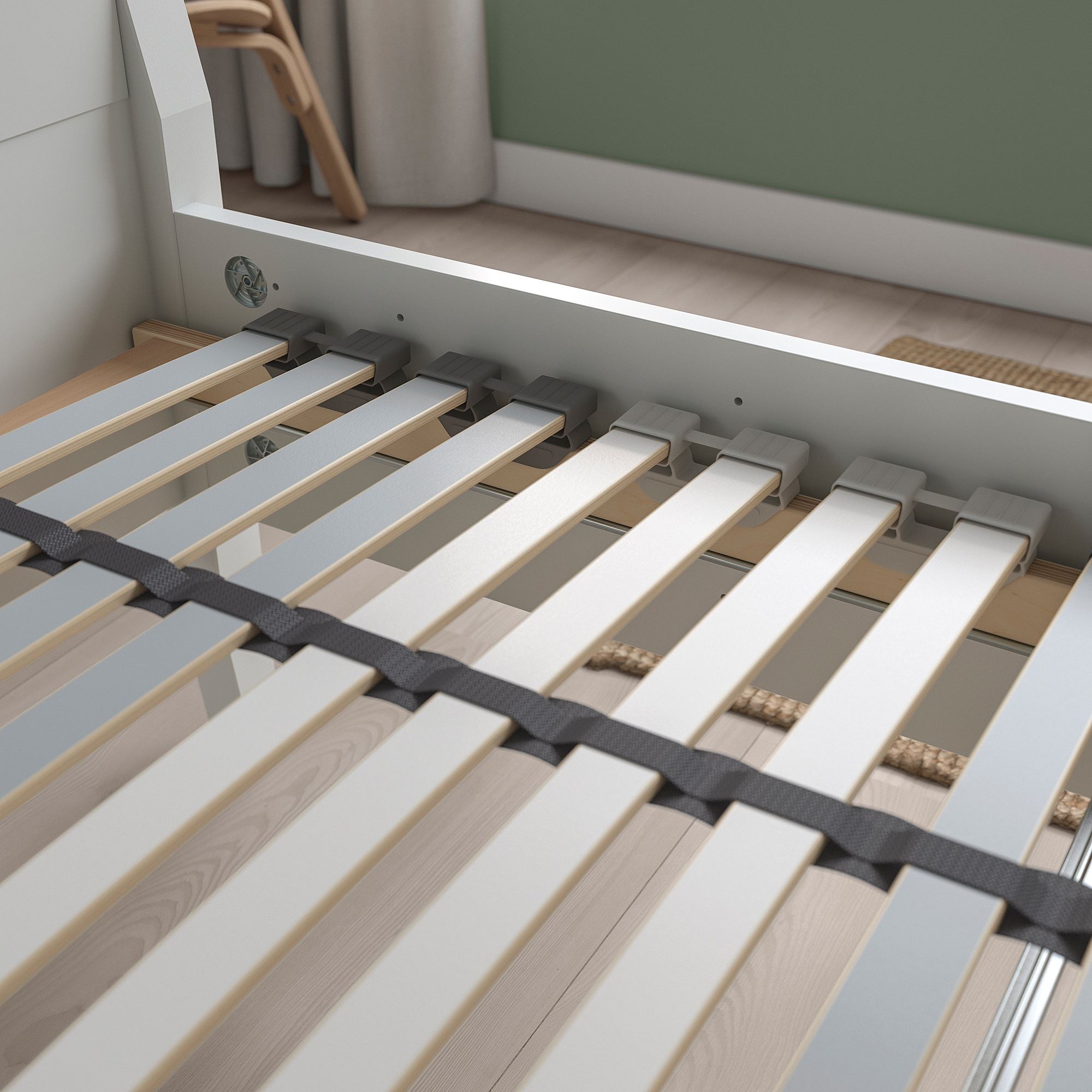 LÖNSET brown 90x200 cm slatted bed base - 90278343 | IKEA