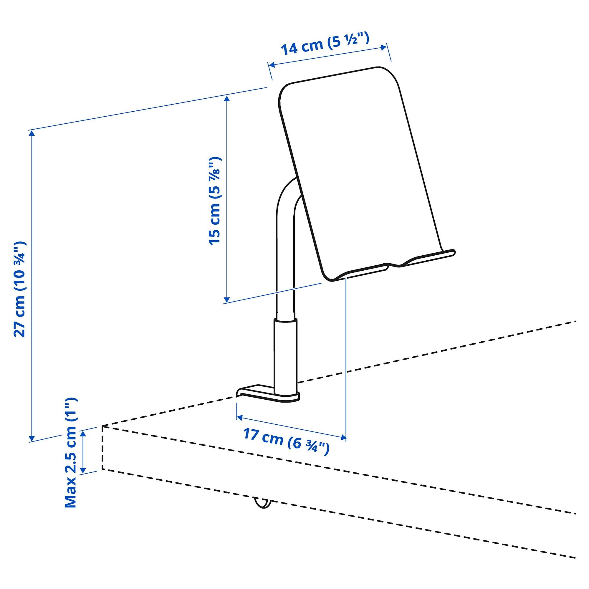 RELATERA açık gri-yeşil 14x17x27 cm telefon/tablet standı - 10559002 | IKEA
